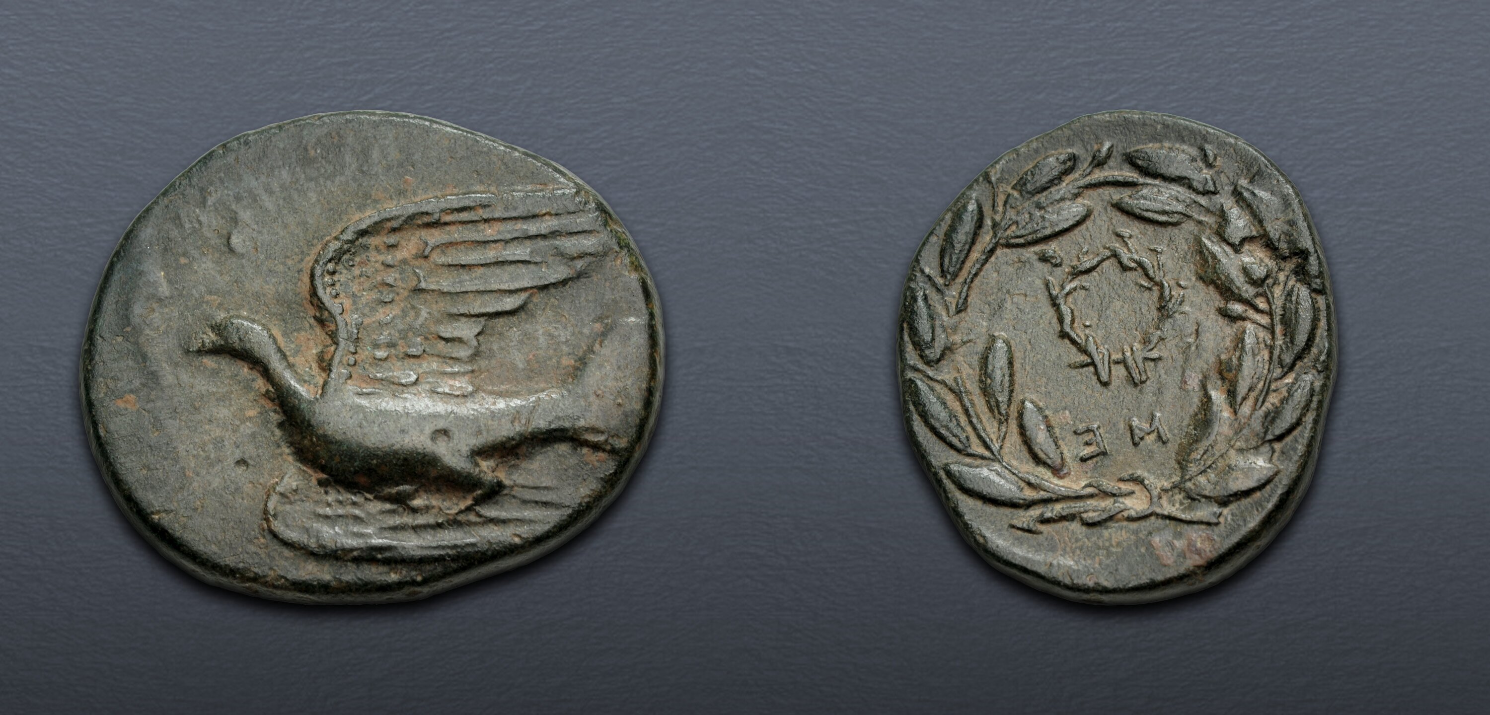 SIKYONIA, Sikyon. Circa 330-310/05 BC. Æ Dichalkon or Tetartemorion (17 ...