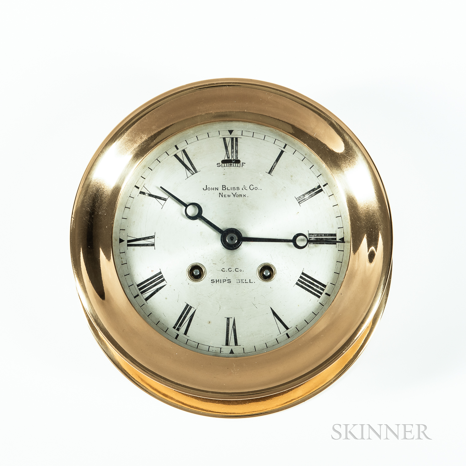 Chelsea Polished Brass 7-inch Ship's Bell Wall Clock | Barnebys