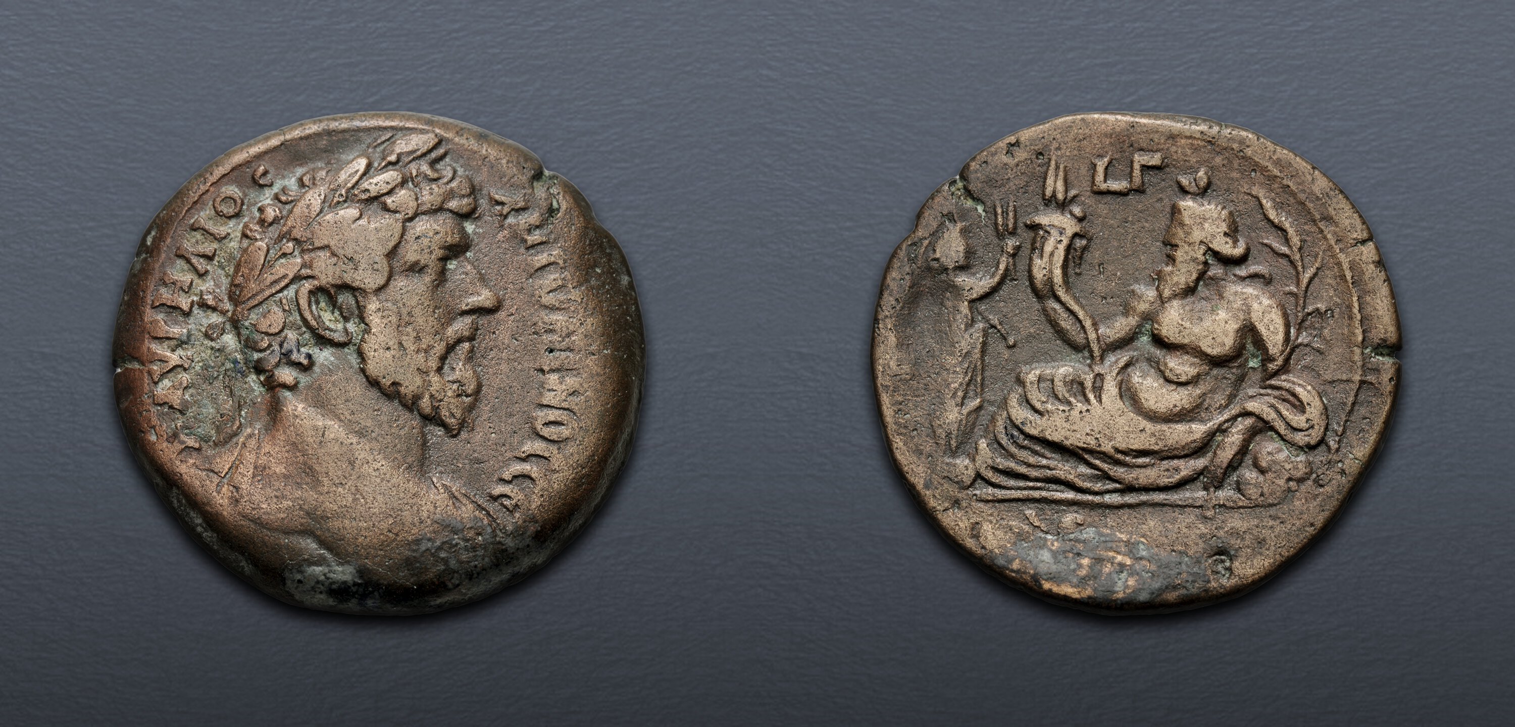 EGYPT, Alexandria. Marcus Aurelius. AD 161-180. Æ Drachm (32mm, 20.81 g ...