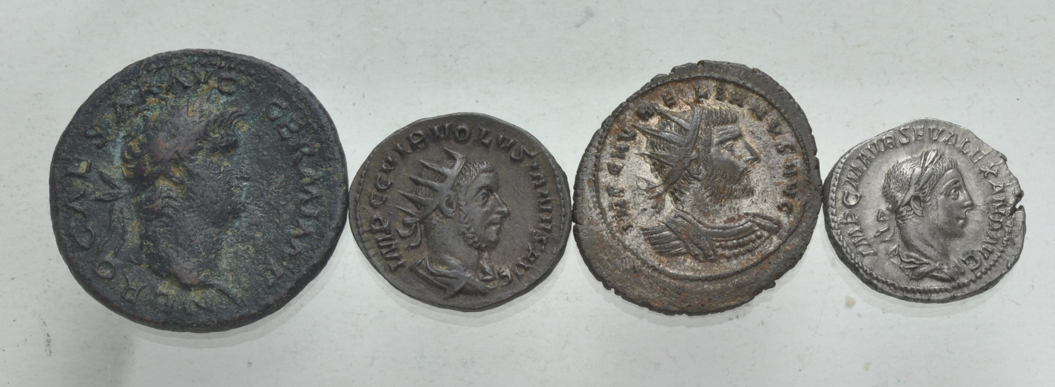 ROMAN. Imperial. Lot of four (4) silver and bronze issues. | Classical ...