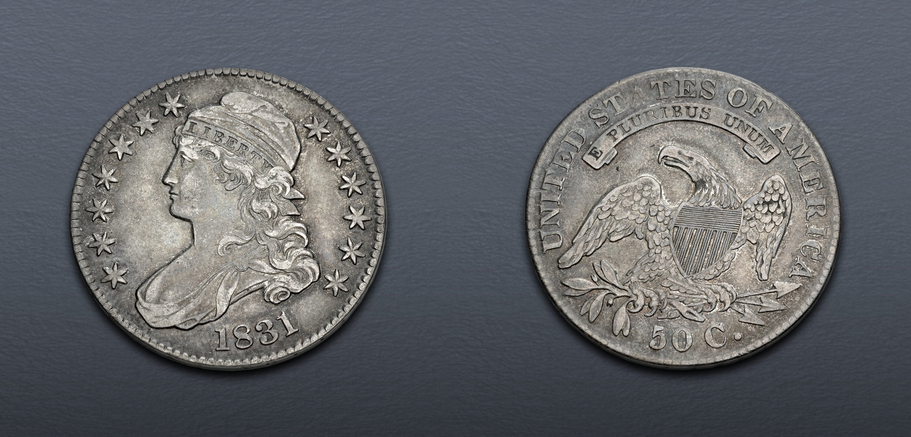 1831 Capped Bust Half Dollar. O-117. High Rarity 4. Choice VF details ...