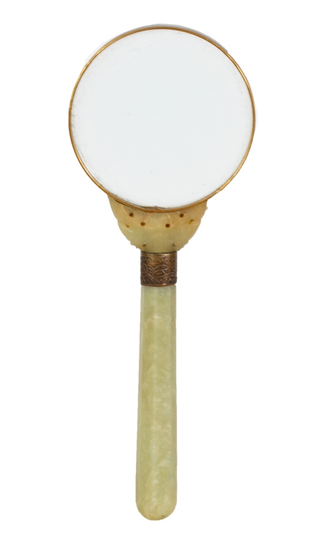 Antique Chinese Nephrite Jade Magnifying Glass | Barnebys