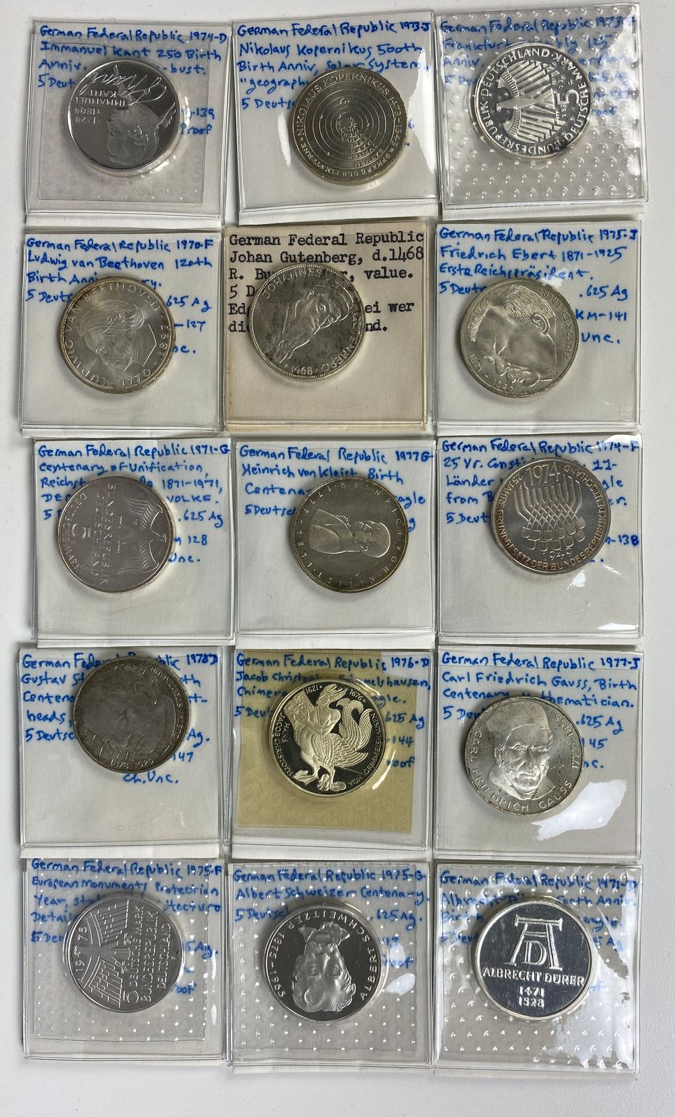 WORLD. Germany. Lot of fifteen (15) silver issues. | Classical ...