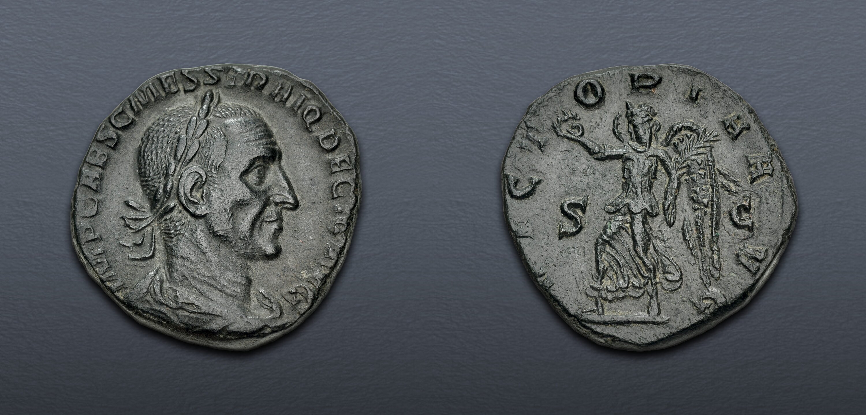 Trajan Decius. AD 249-251. Æ Sestertius (26mm, 15.55 g, 12h). Rome mint ...