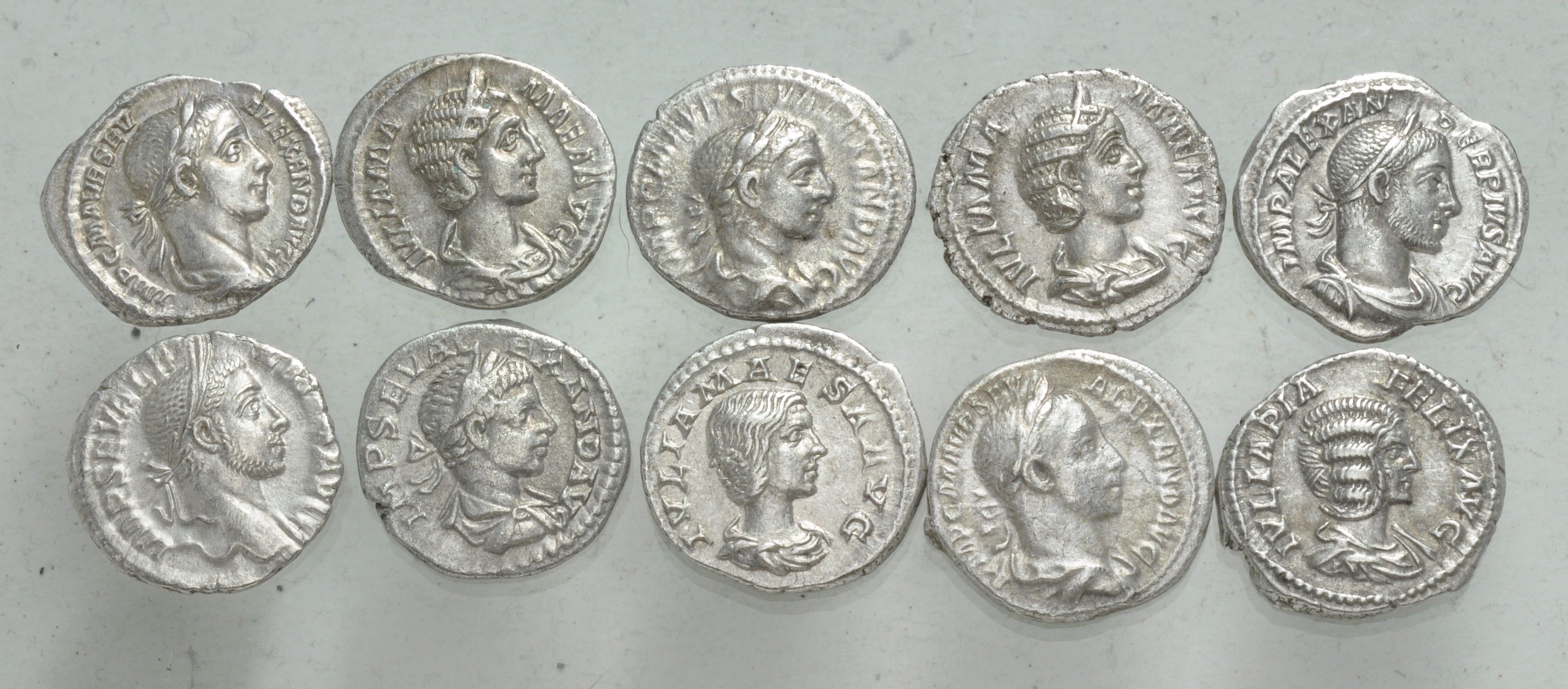 ROMAN. Imperial. Lot of ten (10) 3rd Century AR Denarii. | Classical ...