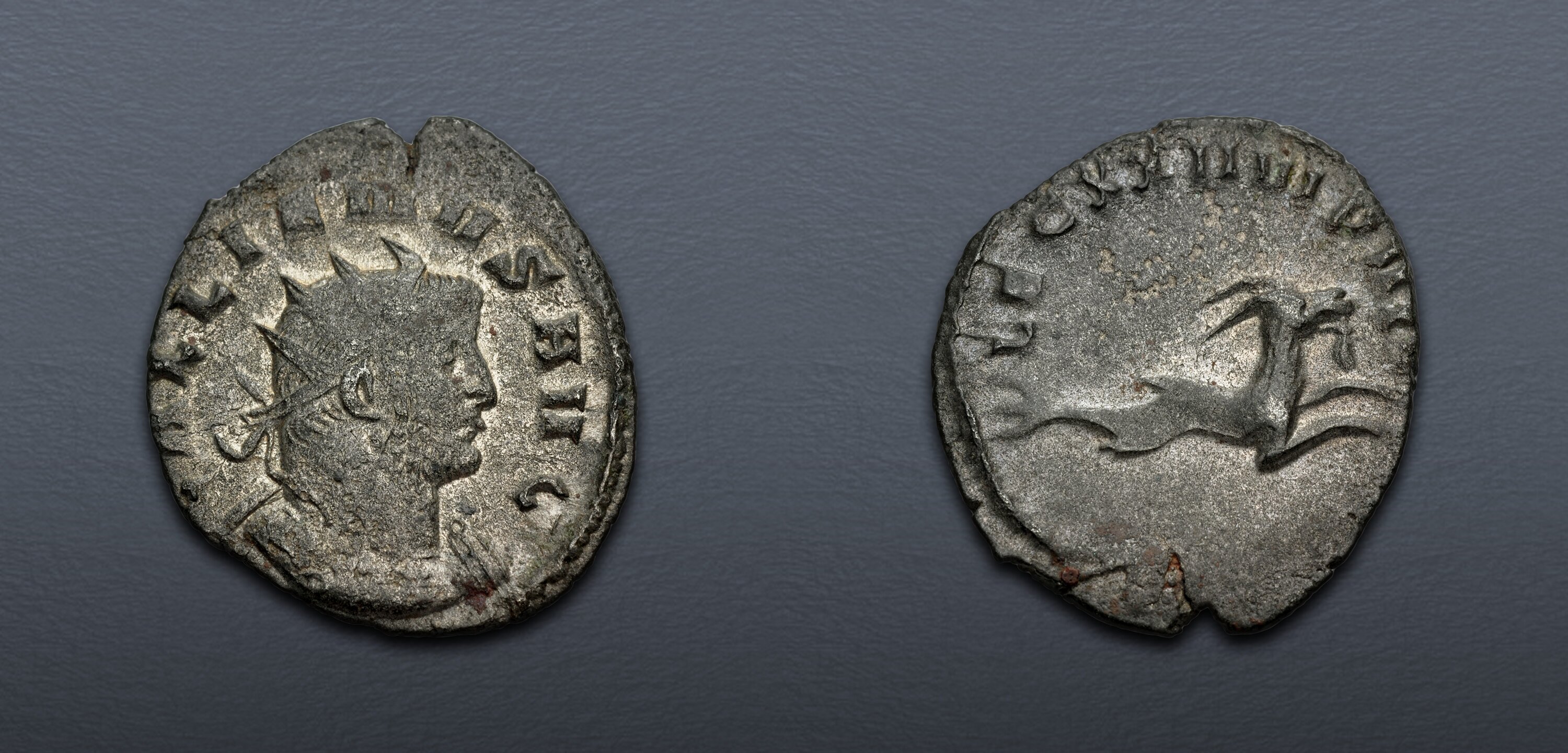 Gallienus. AD 253-268. Antoninianus (19mm, 2.34 g, 6h). “Legionary ...