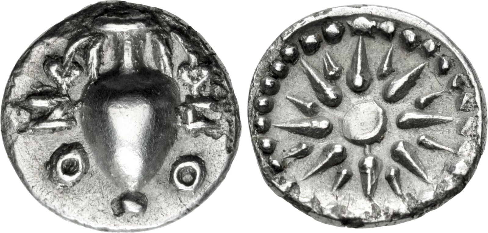 LOKRIS, Lokri Opuntii. Circa 375-350 BC. AR Obol (11mm, 0.75 g). Good ...
