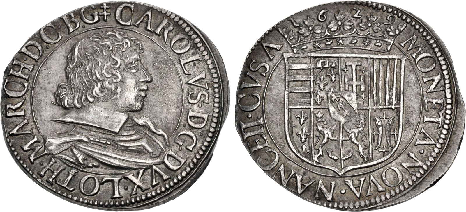 FRANCE, Provincial. Lorraine (duchy). Charles IV. 1624-1634. AR Teston ...