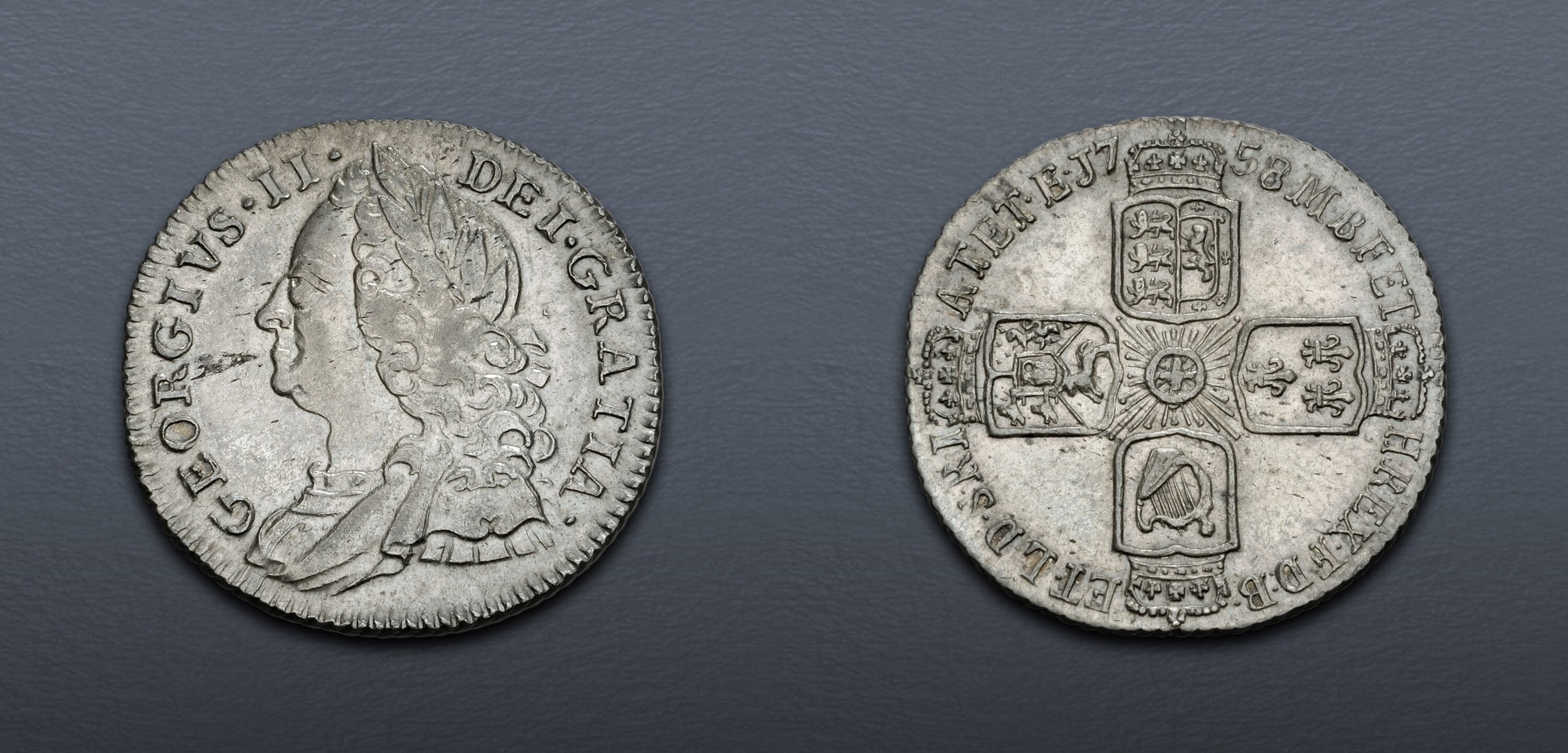 HANOVER. George II. 1727-1760. AR Sixpence. Dated 1758. EF. | Classical ...