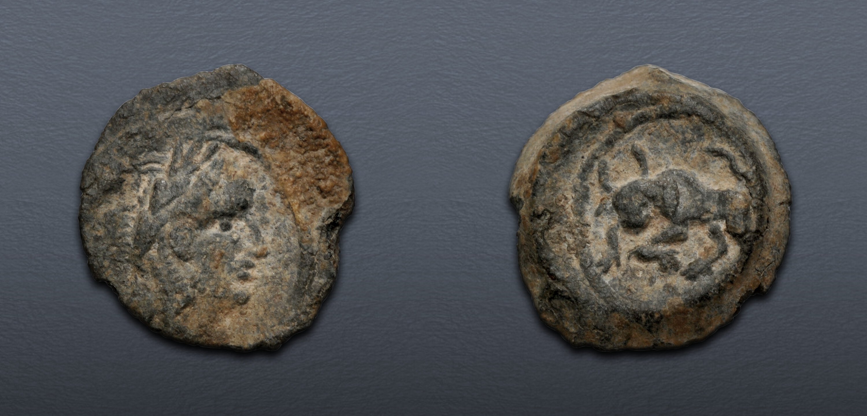 NABATAEA. Aretas IV. Circa 9/8 BC-AD 40. PB Tessera or Token (13mm, 2. ...