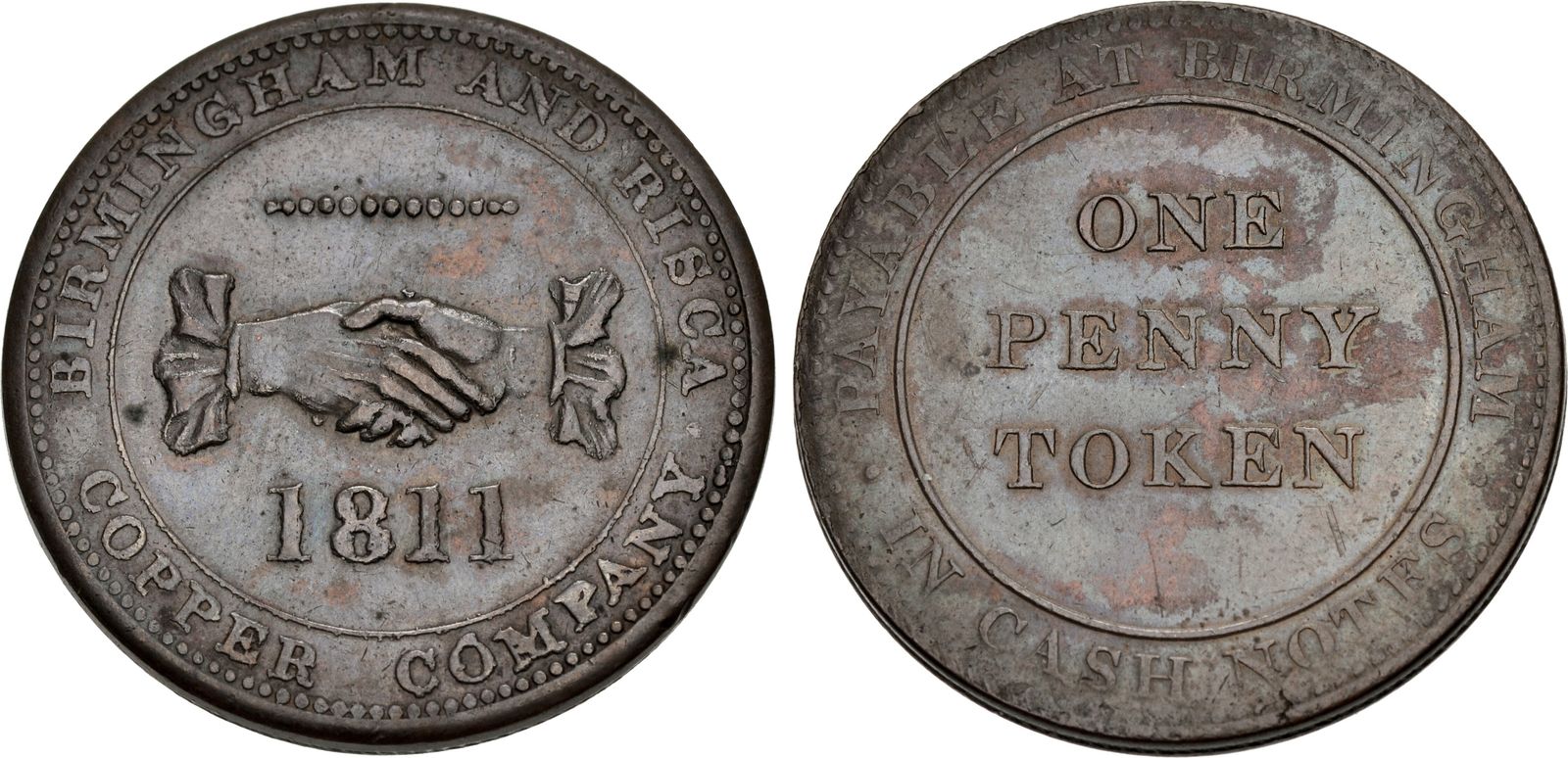 19th CENTURY, Warwickshire. Birmingham. Union Copper Company. CU Penny ...