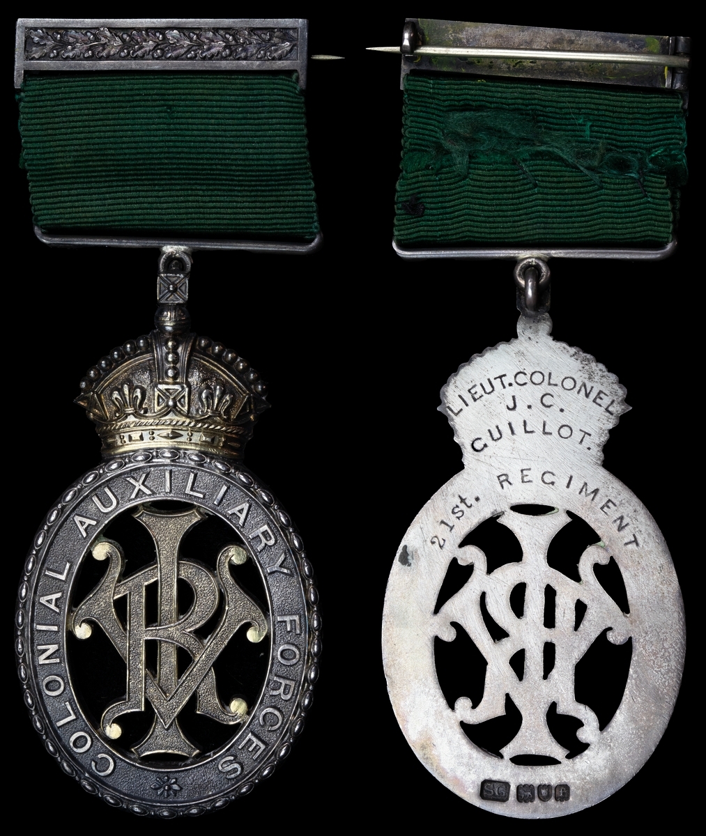 Colonial Auxiliary Forces Officers Decoration, V.R. (Lieut. Colonel J ...