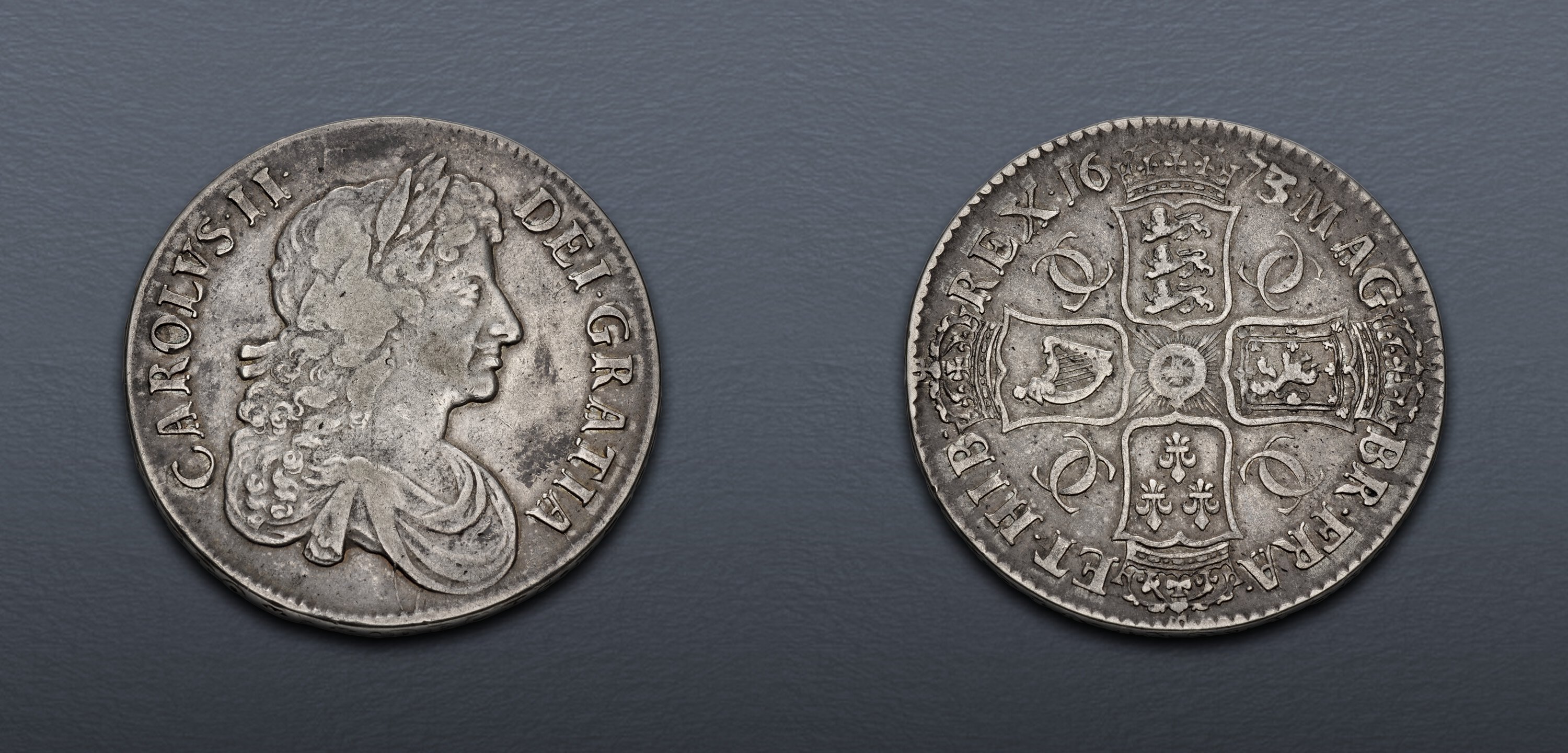 STUART. Charles II. 1660-1685. AR Crown. Dated 1673/2 and VICESIMO ...