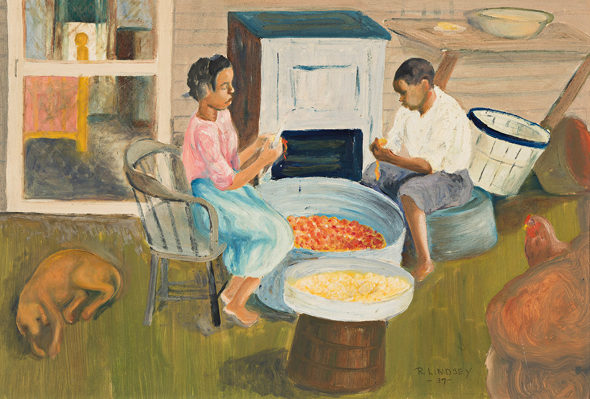 RICHARD WILLIAM LINDSEY (1904 - 1970) Home Chores. | Swann Galleries App