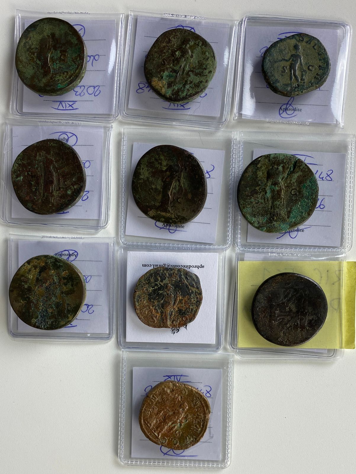 ROMAN. Imperial. Lot of ten (10) Æ Sestertii. | Classical Numismatic Group