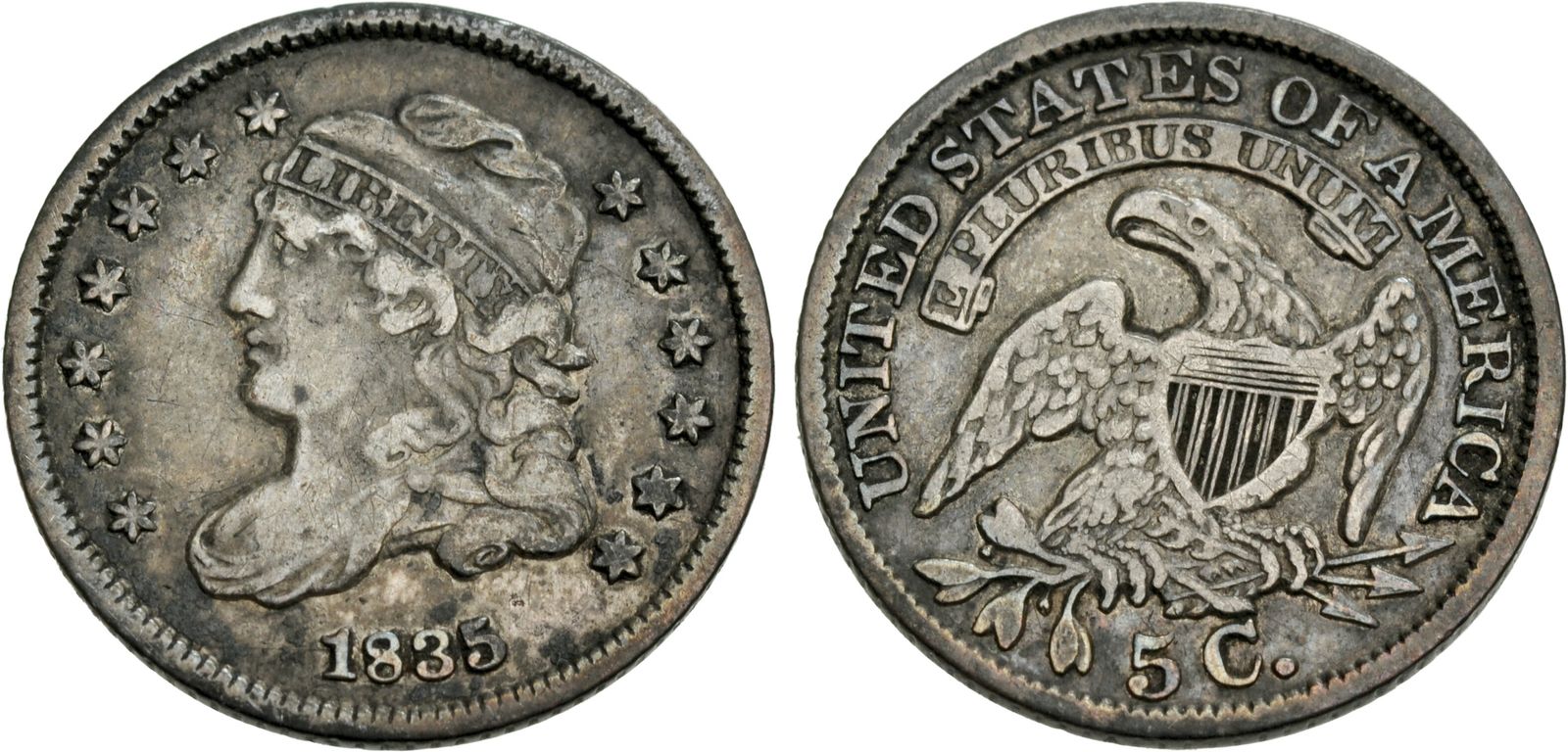 Capped Bust Half Dimes. Partial set. AG to EF details. | Classical ...