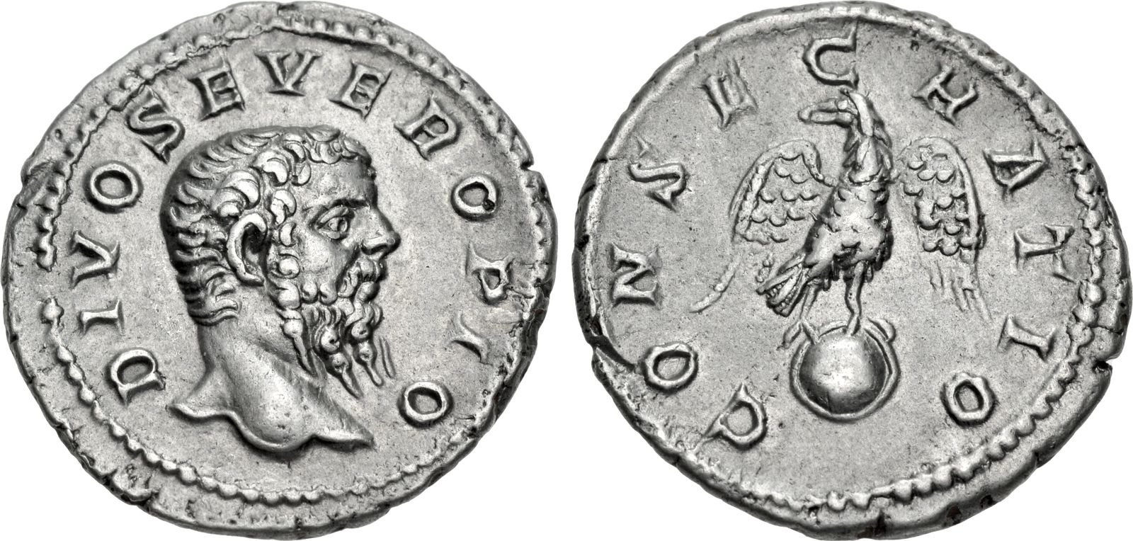 Divus Septimius Severus. Died AD 211. AR Denarius (18.5mm, 3.45 g, 6h ...