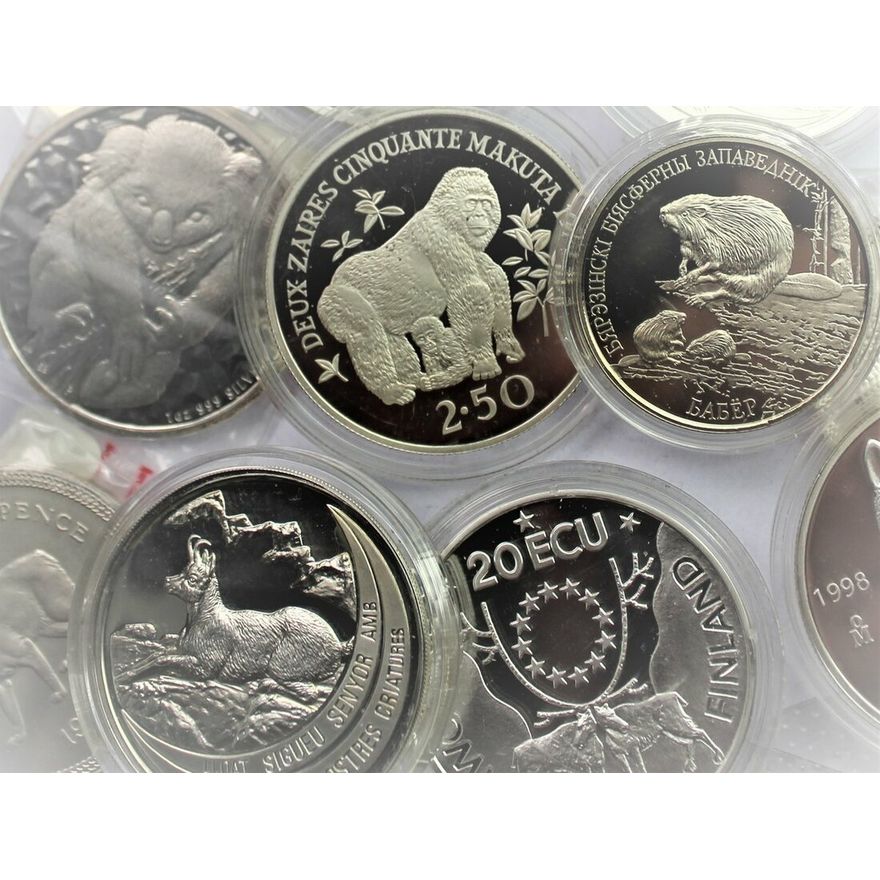 Zoomorphic Coinage, silver Proof and Business-strike coins, 'Mammals ...
