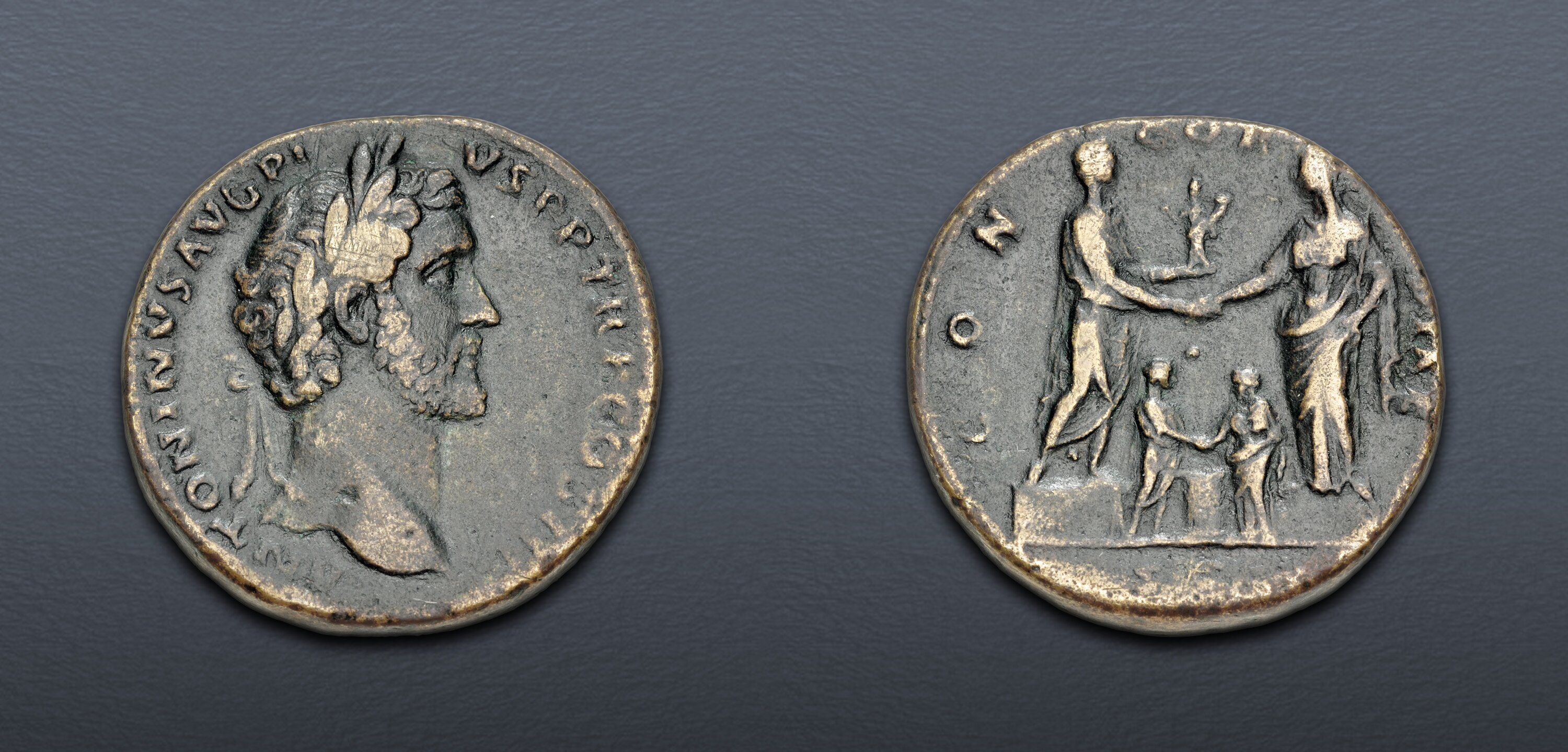 Antoninus Pius. AD 138-161. Æ Sestertius (31mm, 25.28 g, 12h). Rome ...