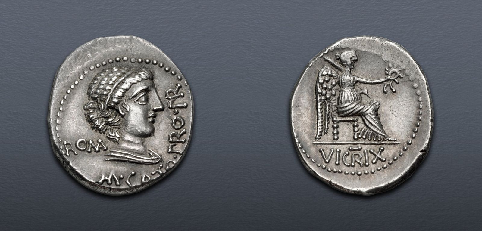 The Pompeians. M. Porcius Cato. Spring 47- Spring 46 BC. AR Denarius ...