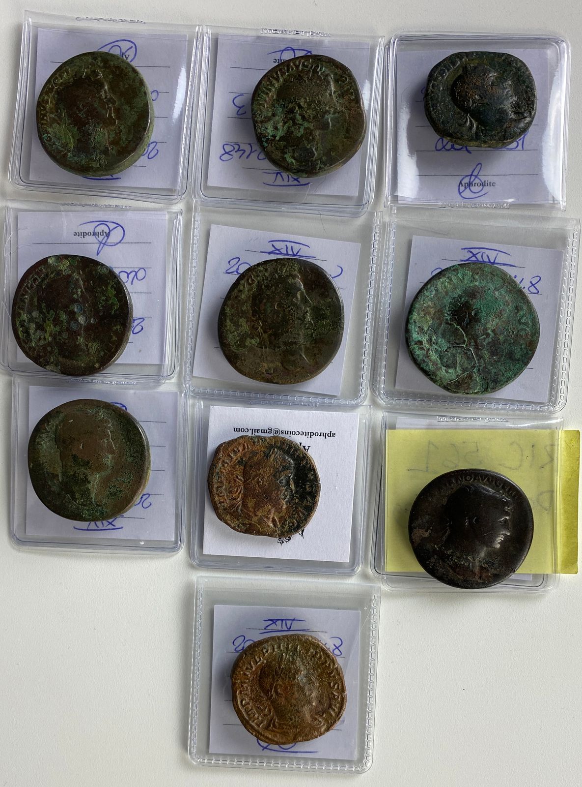 ROMAN. Imperial. Lot of ten (10) Æ Sestertii. | Classical Numismatic Group