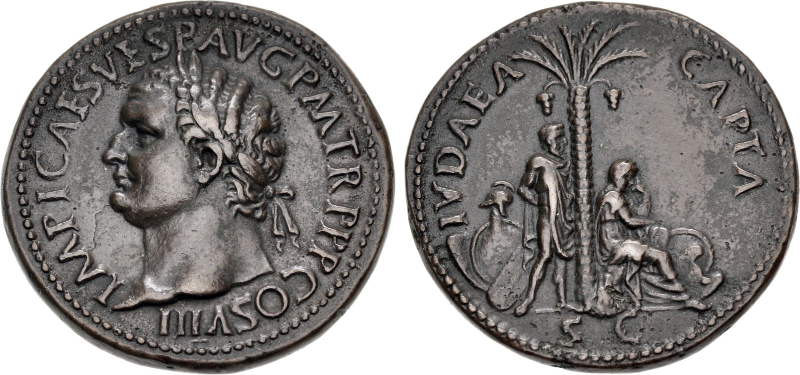 ANCIENT THEMES. Titus. AD 79-81. Cast Æ “Sestertius” (35mm, 20.35 g, 6h ...