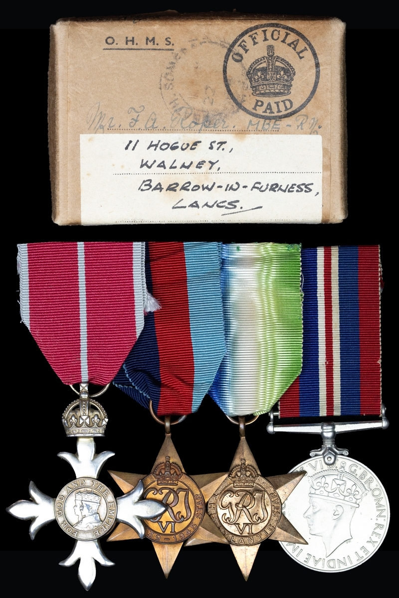 A Second World War M.B.E. group of four awarded to Temporary Acting Sub ...