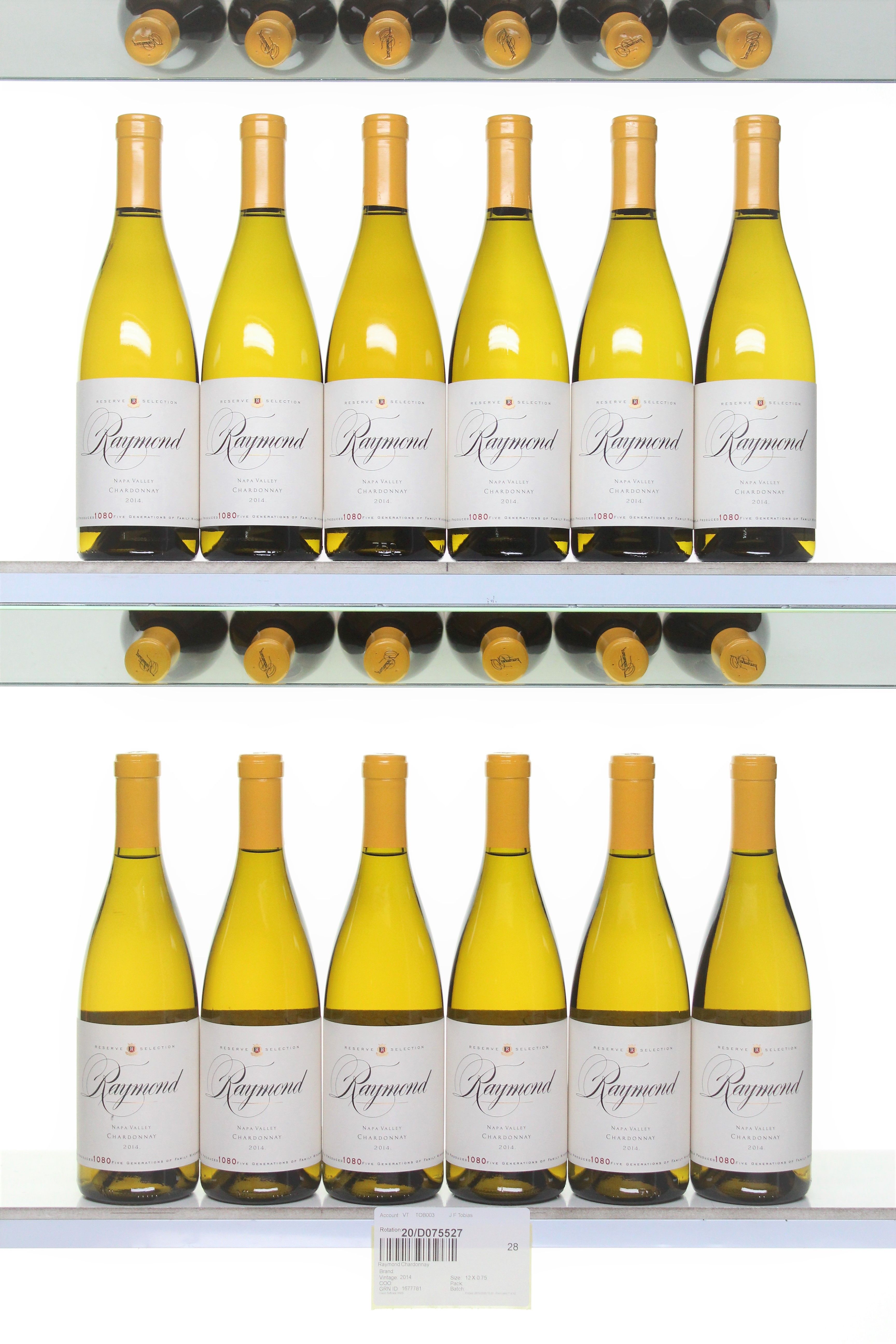 *AMS* Raymond Vineyard & Cellar Chardonnay 2014, 12 Bottles (75cl ...
