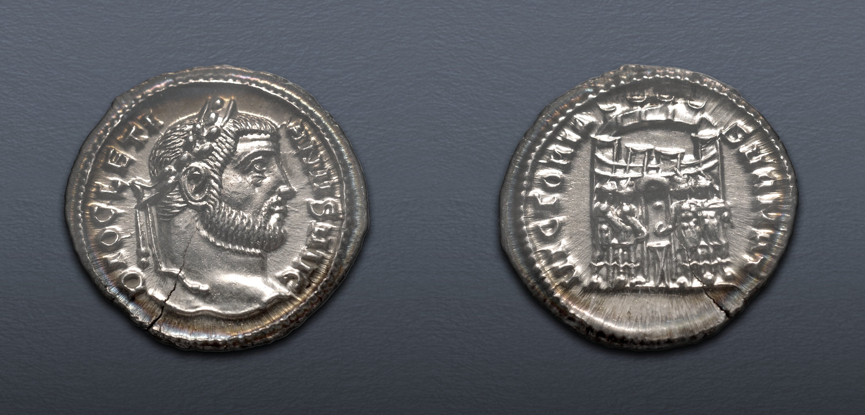 Diocletian. AD 284-305. AR Argenteus (18mm, 3.33 g, 12h). Siscia mint ...
