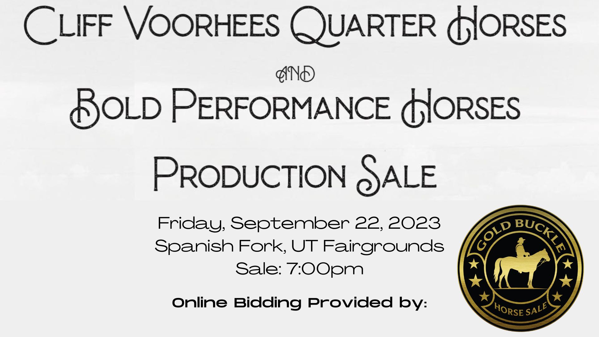 Cliff Voorhees Quarter Horses / Bold Performance Horses Production Sale ...