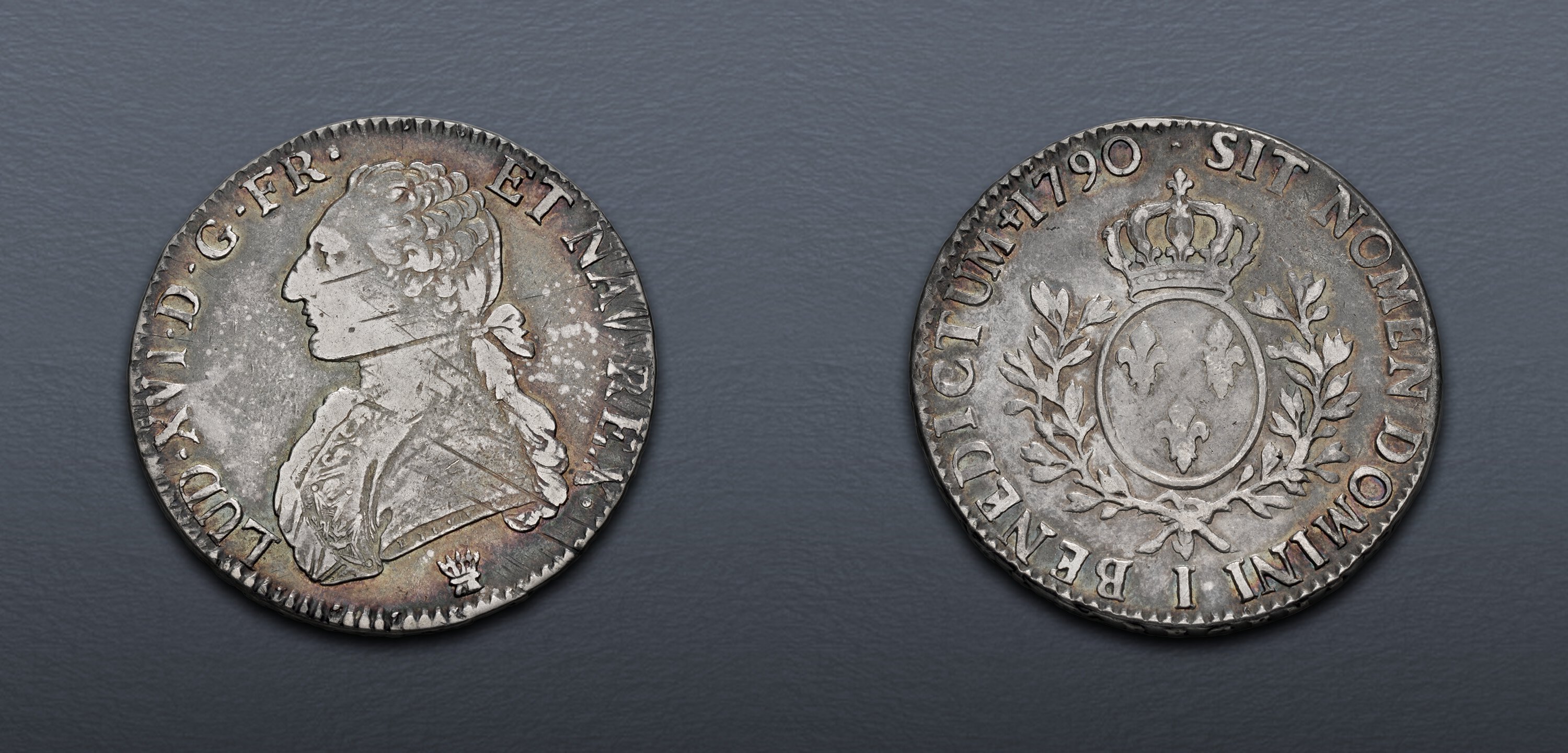 FRANCE, Royal. Louis XVI. 1774–1793. AR Écu aux rameaux d’olivier (41mm ...