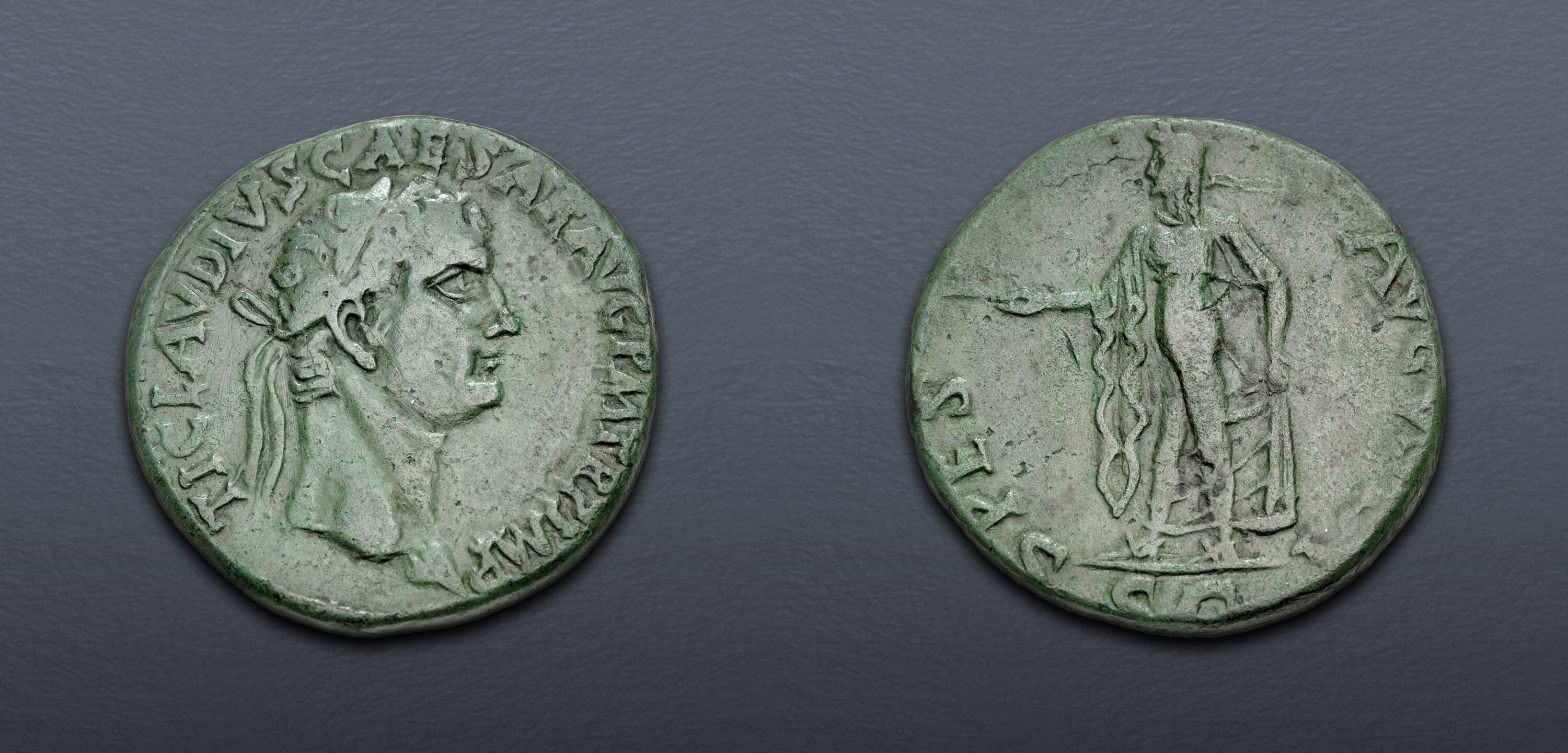 Claudius. AD 41-54. Æ Sestertius (29.5mm, 17.89 g, 6h). Contemporary ...