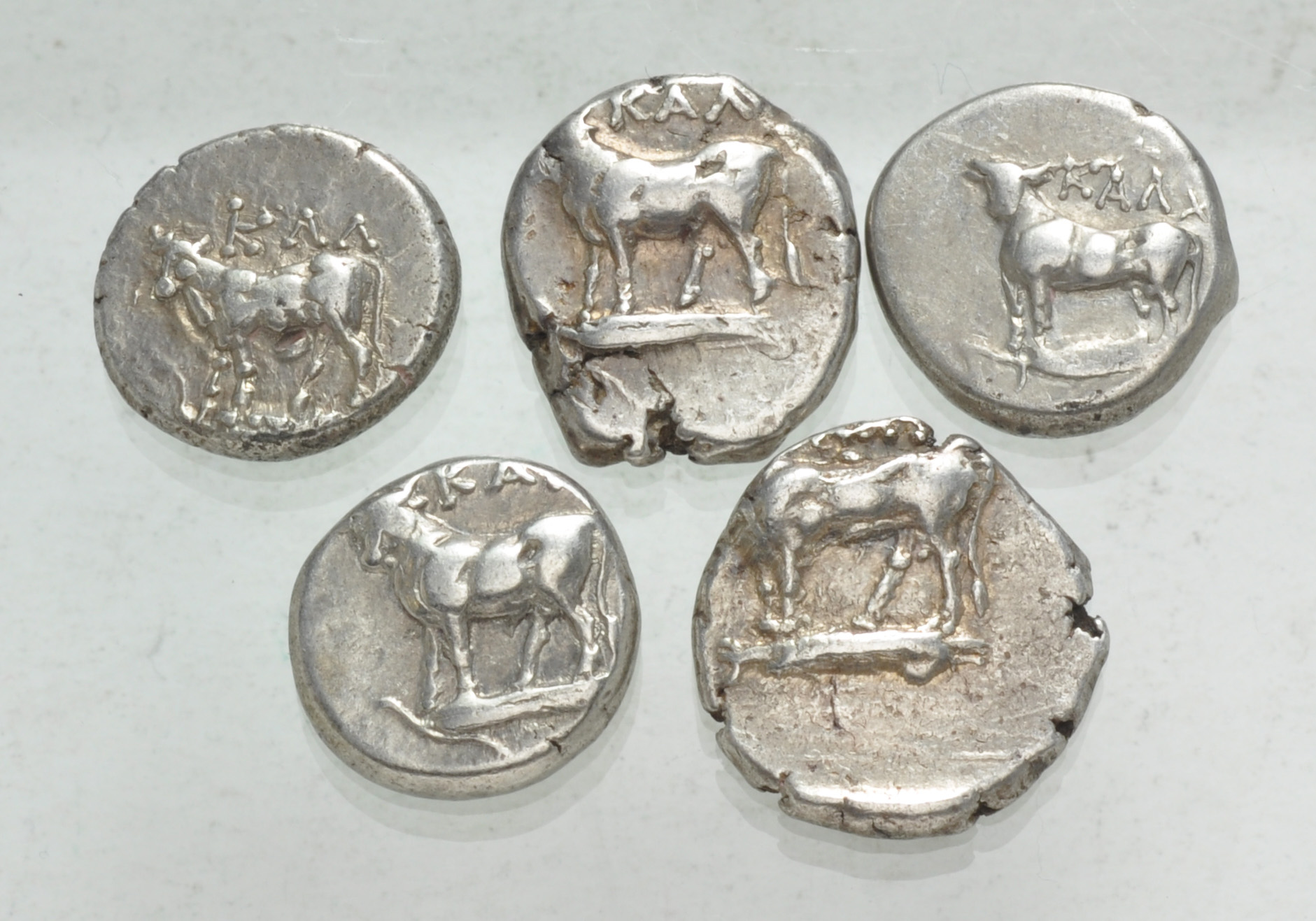GREEK. Northern Greece. Lot of five (5) AR Half Sigloi of Bithynia ...