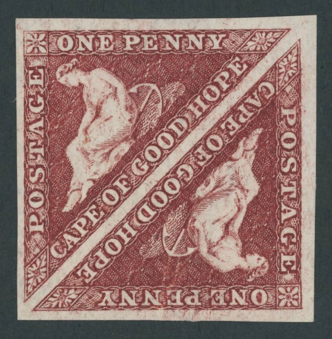 Cape of Good Hope 1863-64 De la Rue Watermark Crown CC Sideways 1d ...