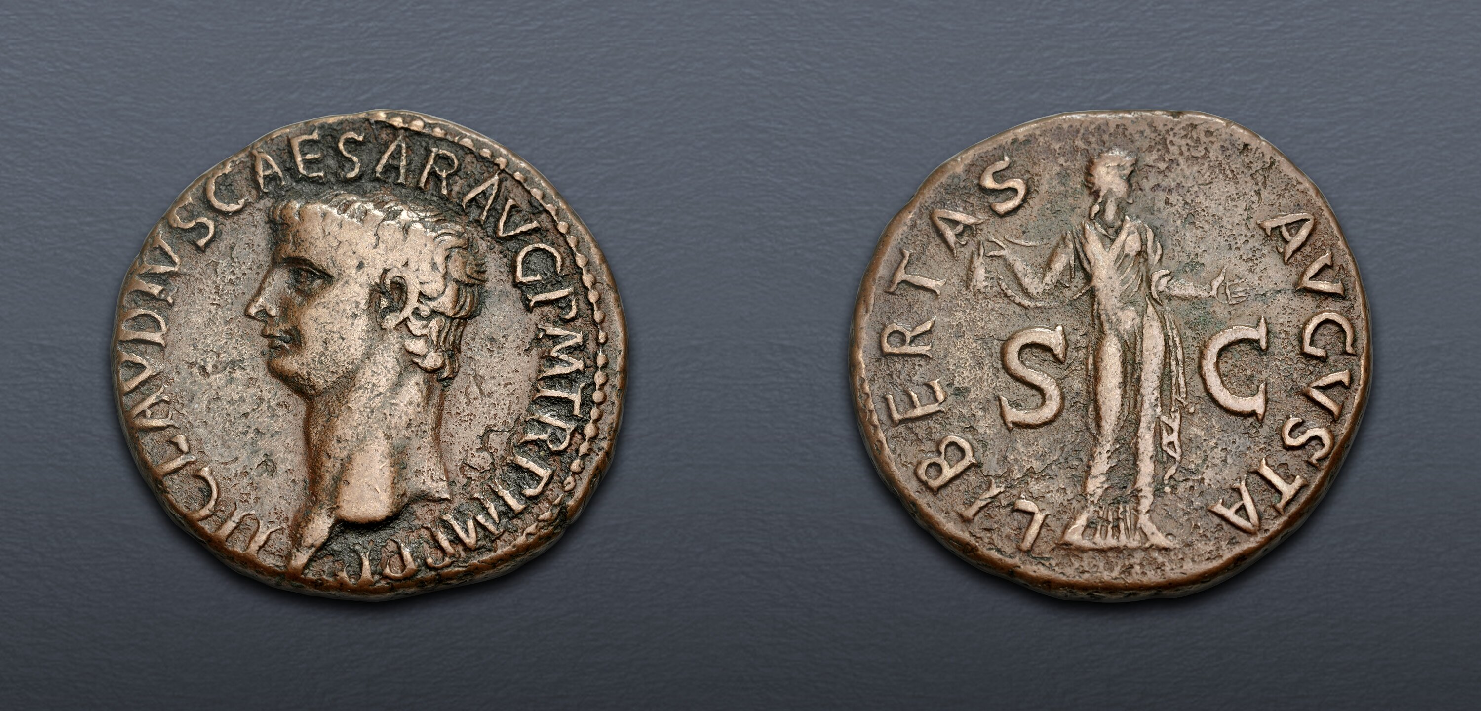 Claudius. AD 41-54. Æ As (28mm, 11.37 g, 7h). Rome mint. Struck AD 42 ...
