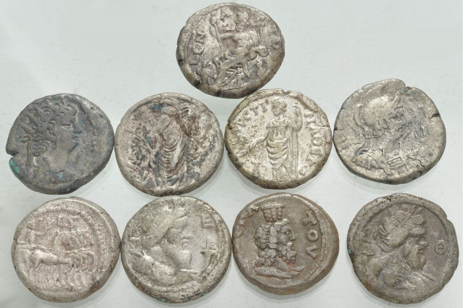 ROMAN. Provincial. Lot of nine (9) BI Tetradrachms of Egypt, Alexandria ...