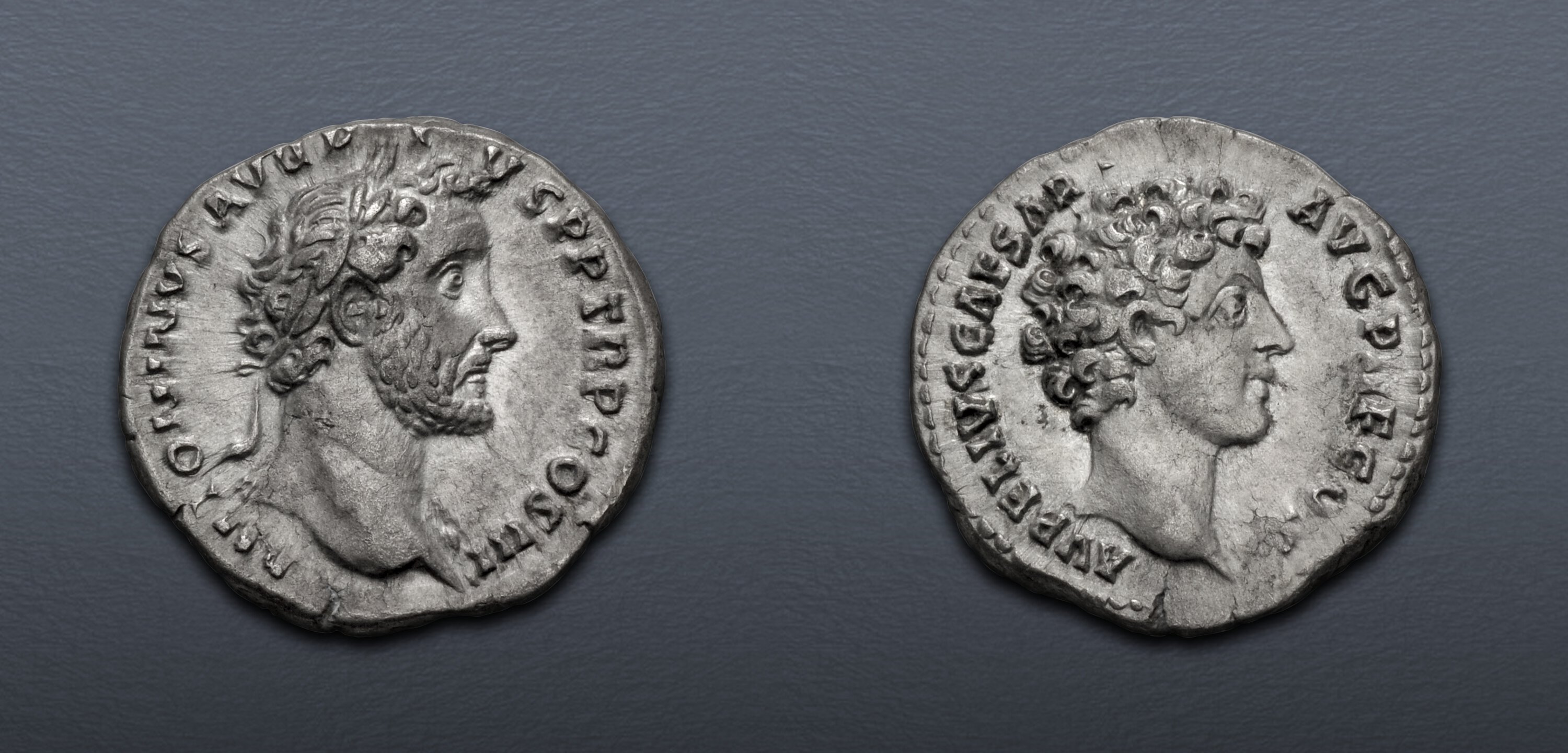 Antoninus Pius, with Marcus Aurelius as Caesar. AD 138-161. AR Denarius ...
