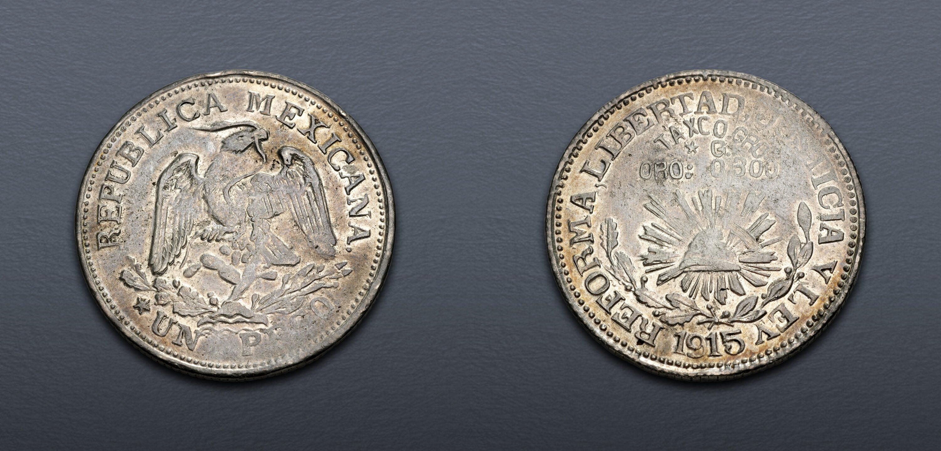MEXICO, Mexican Revolution. State of Guerrero. Taxco. AV-AR Peso (30mm ...