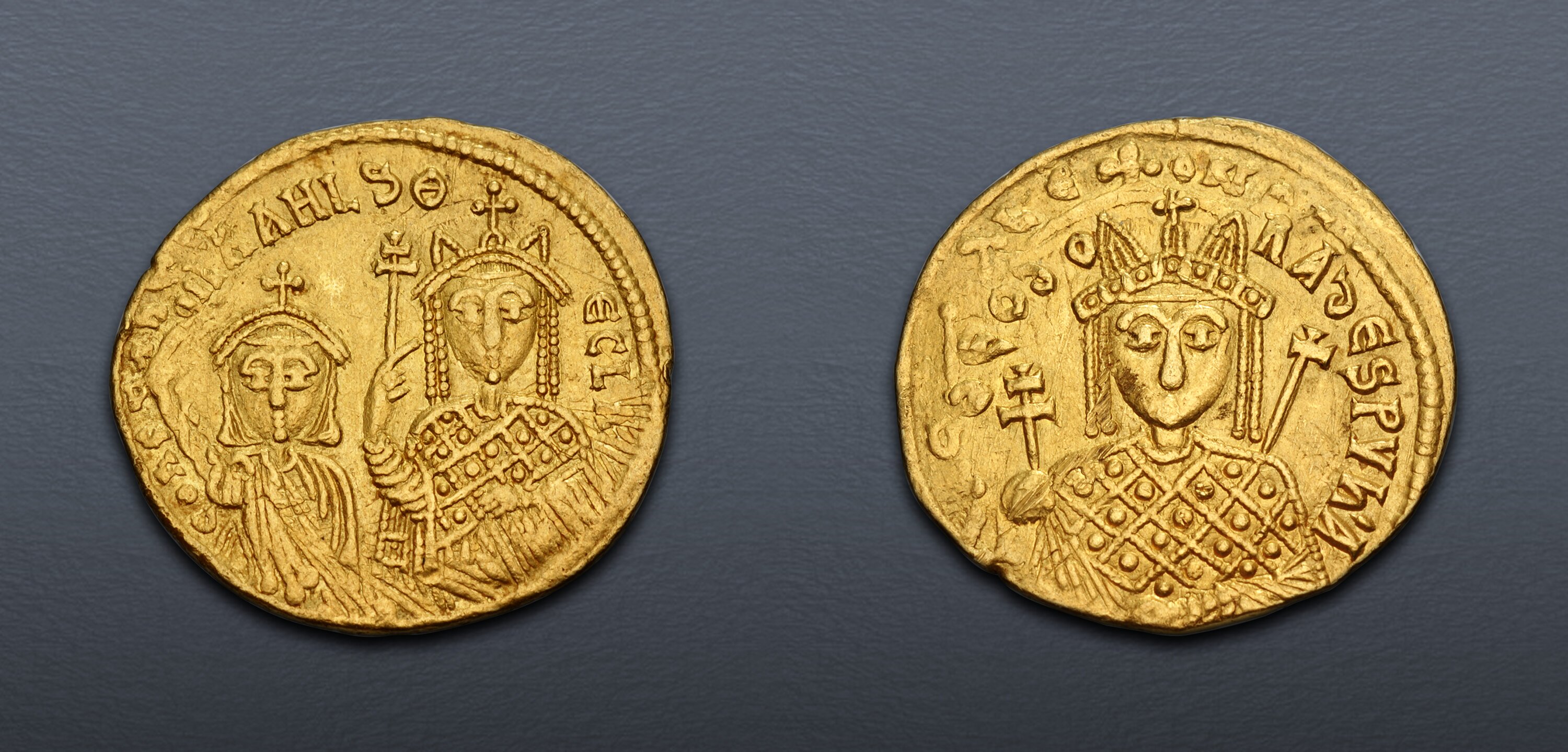 Michael III "the Drunkard", with Theodora and Thecla. 842-867. AV ...