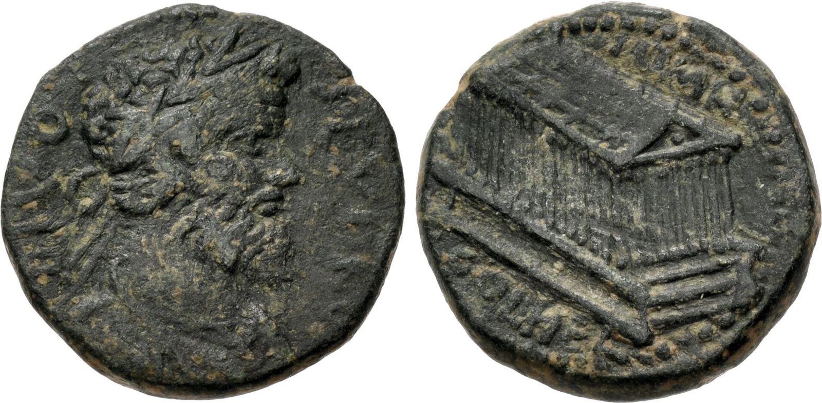 COELESYRIA, Heliopolis. Divus Septimius Severus. Died AD 211. Æ (24mm ...