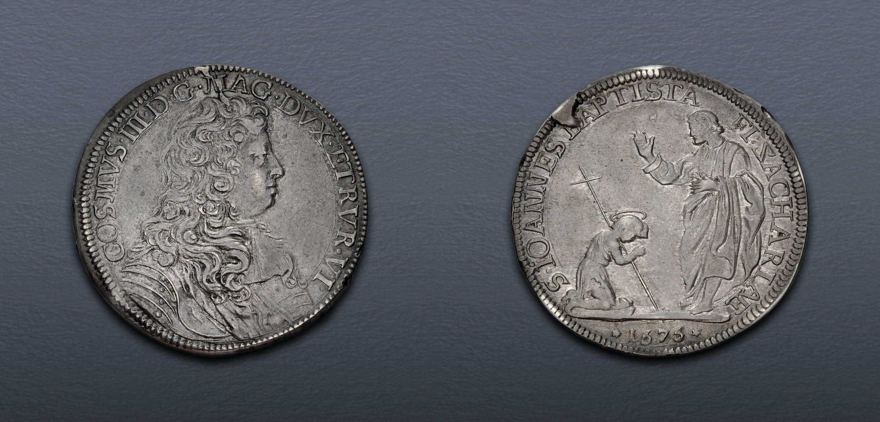 ITALY, Toscana (Grand Duchy). Cosimo III de Medici. 1670-1723. AR Mezza ...