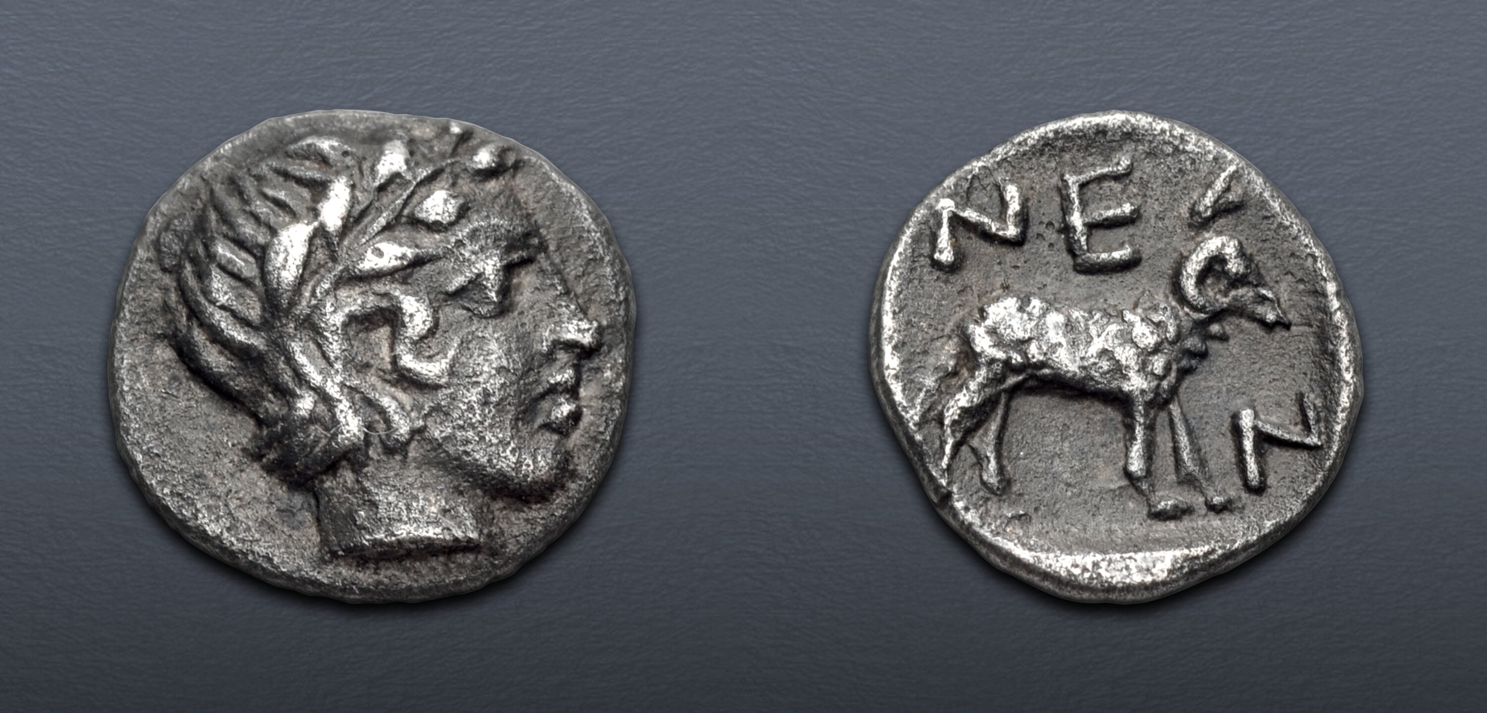 TROAS, Neandria. Circa 350-340 BC. AR Obol (9mm, 0.53 g, 3h). Chian ...