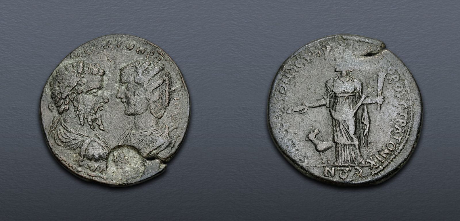 CARIA, Stratonicaea. Septimius Severus, with Julia Domna. AD 193-211. Æ ...