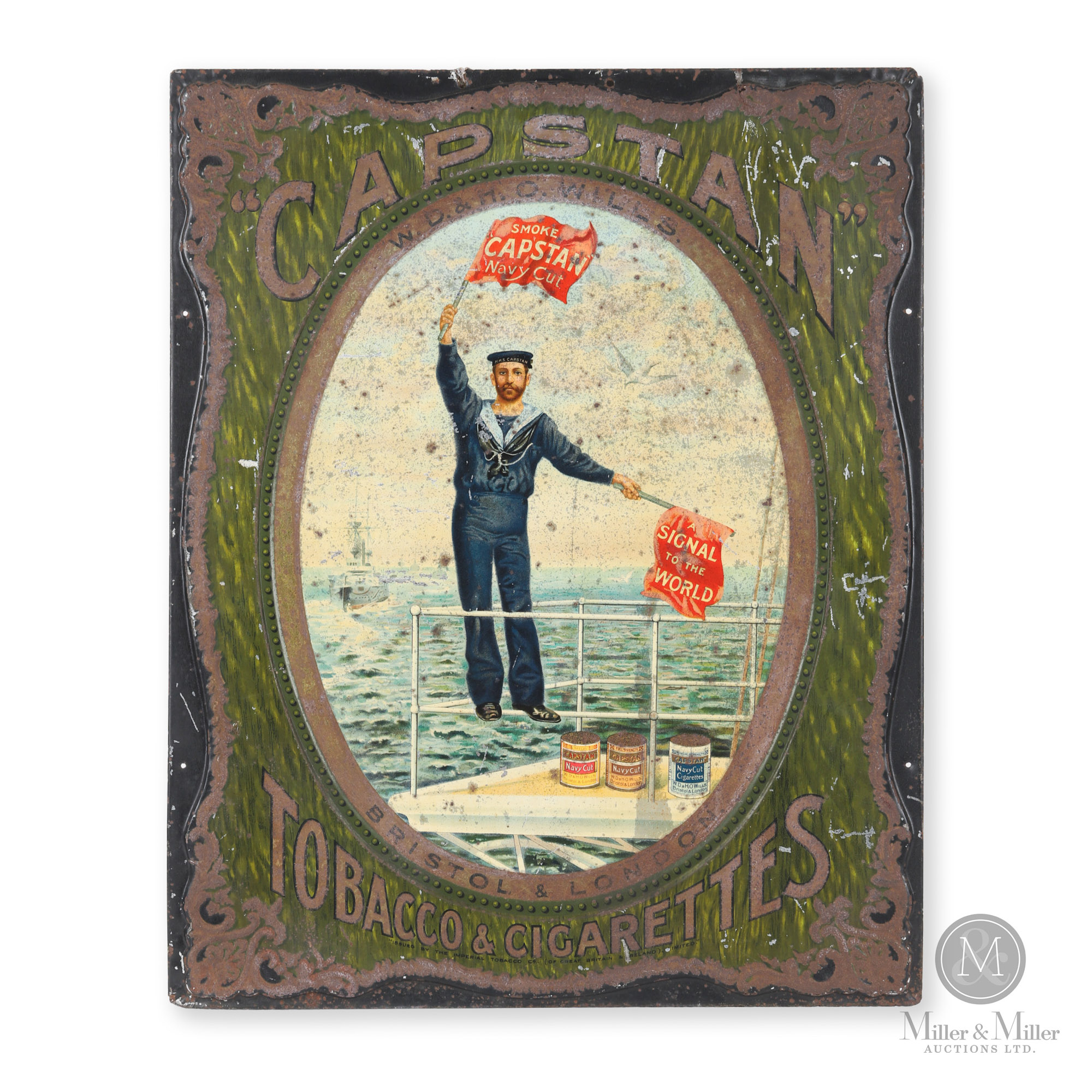 Capstan Navy Cut Tobacco & Cigarettes Sign | Miller & Miller Auctions Ltd