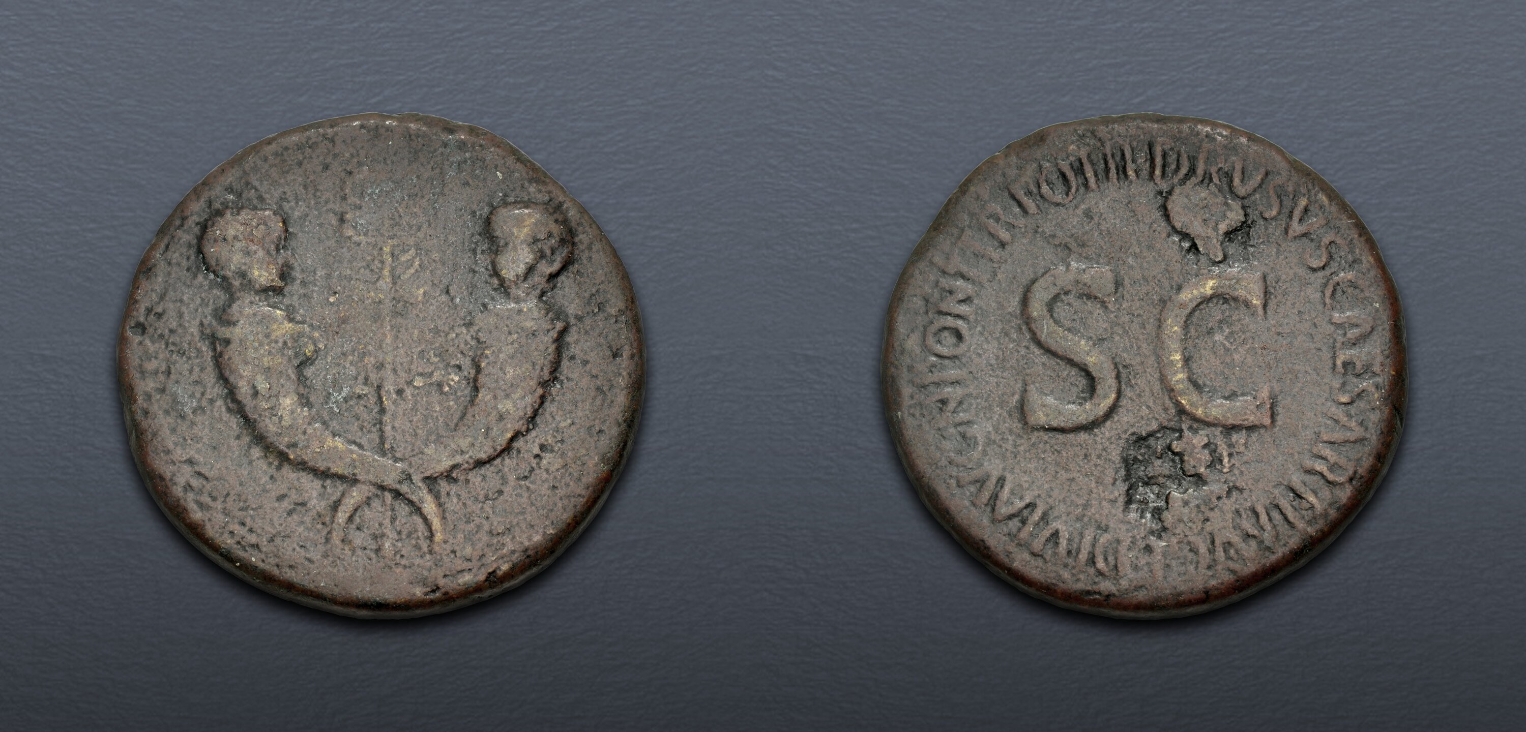 Tiberius & Germanicus Gemellus. AD 19-37/8 and 19-23/4, respectively. Æ ...