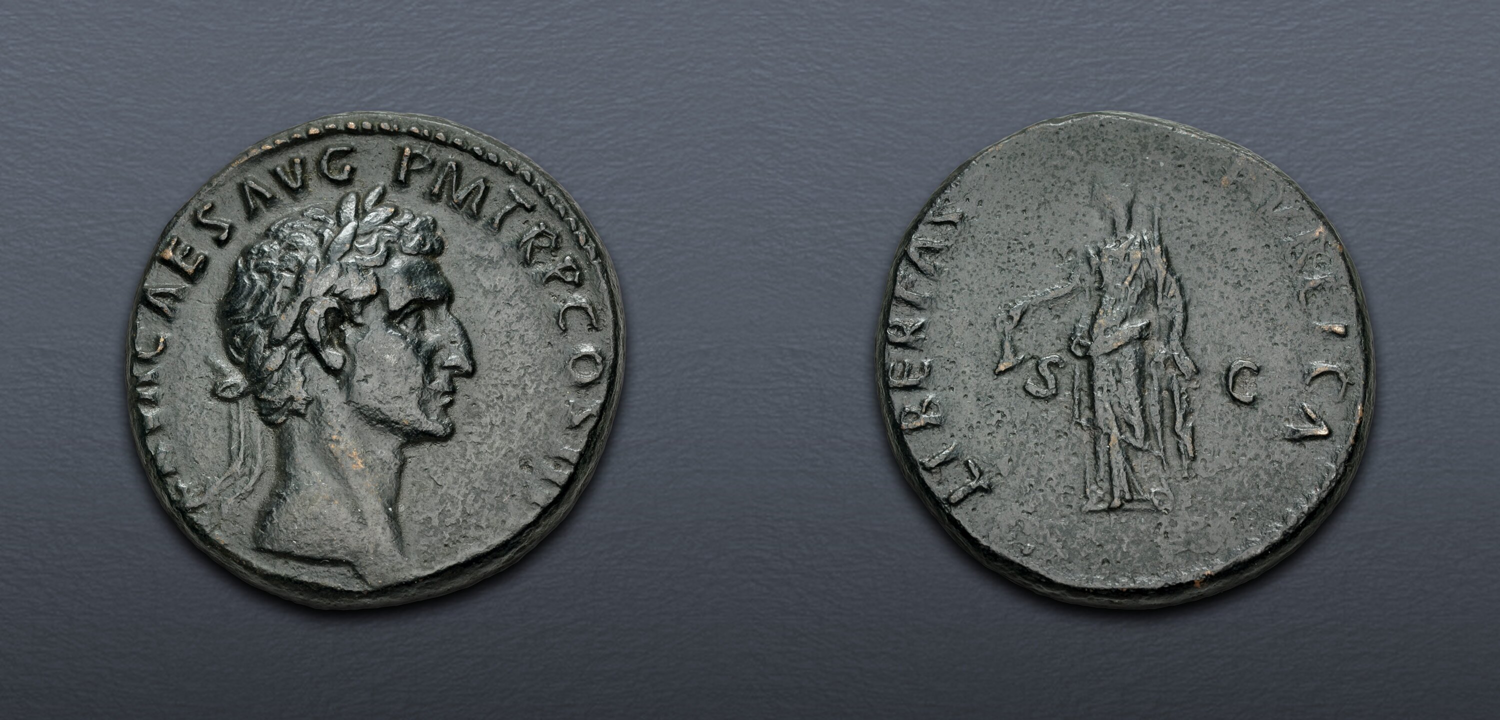 Nerva. AD 96-98. Æ As (26mm, 12.95 g, 5h). Rome mint. Struck AD 97. VF ...