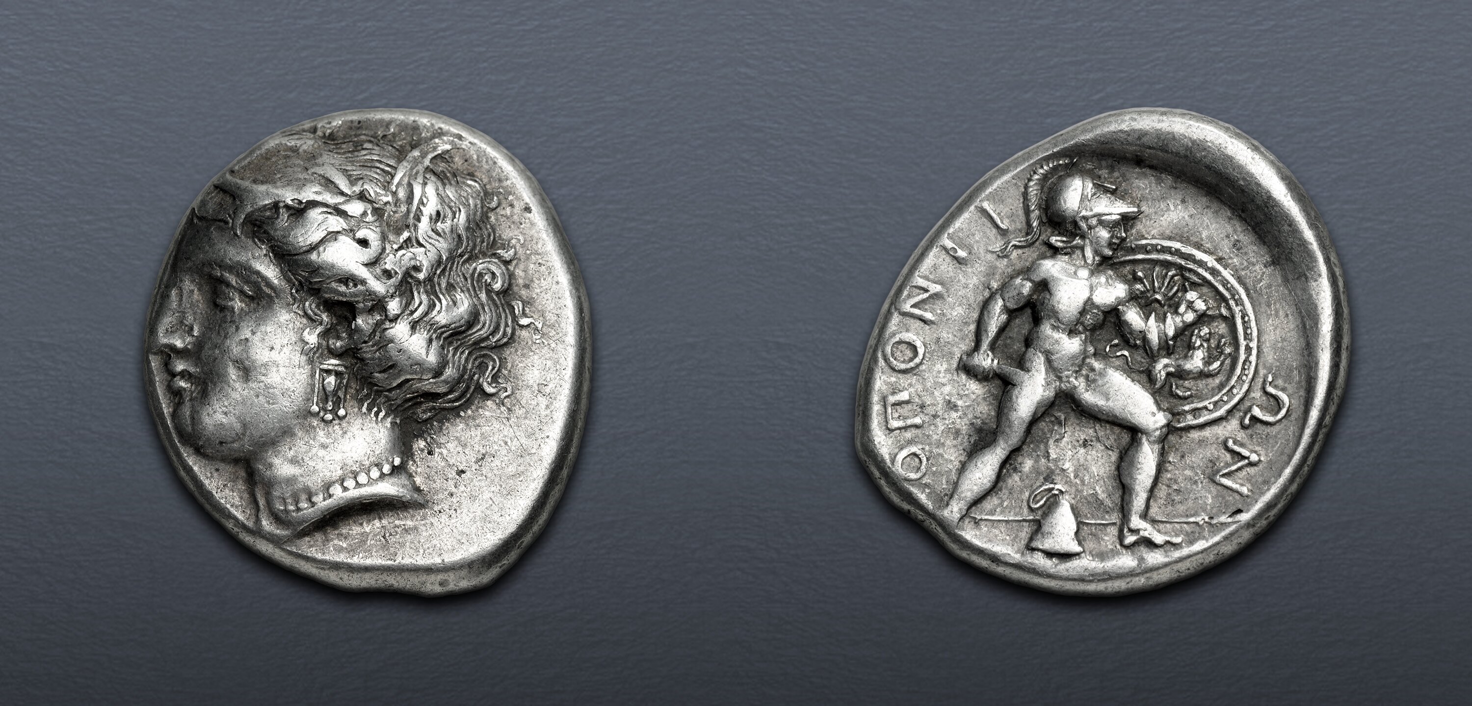 LOKRIS, Lokri Opuntii. Circa 360-350 BC. AR Stater (21mm, 12.19 g, 11h ...