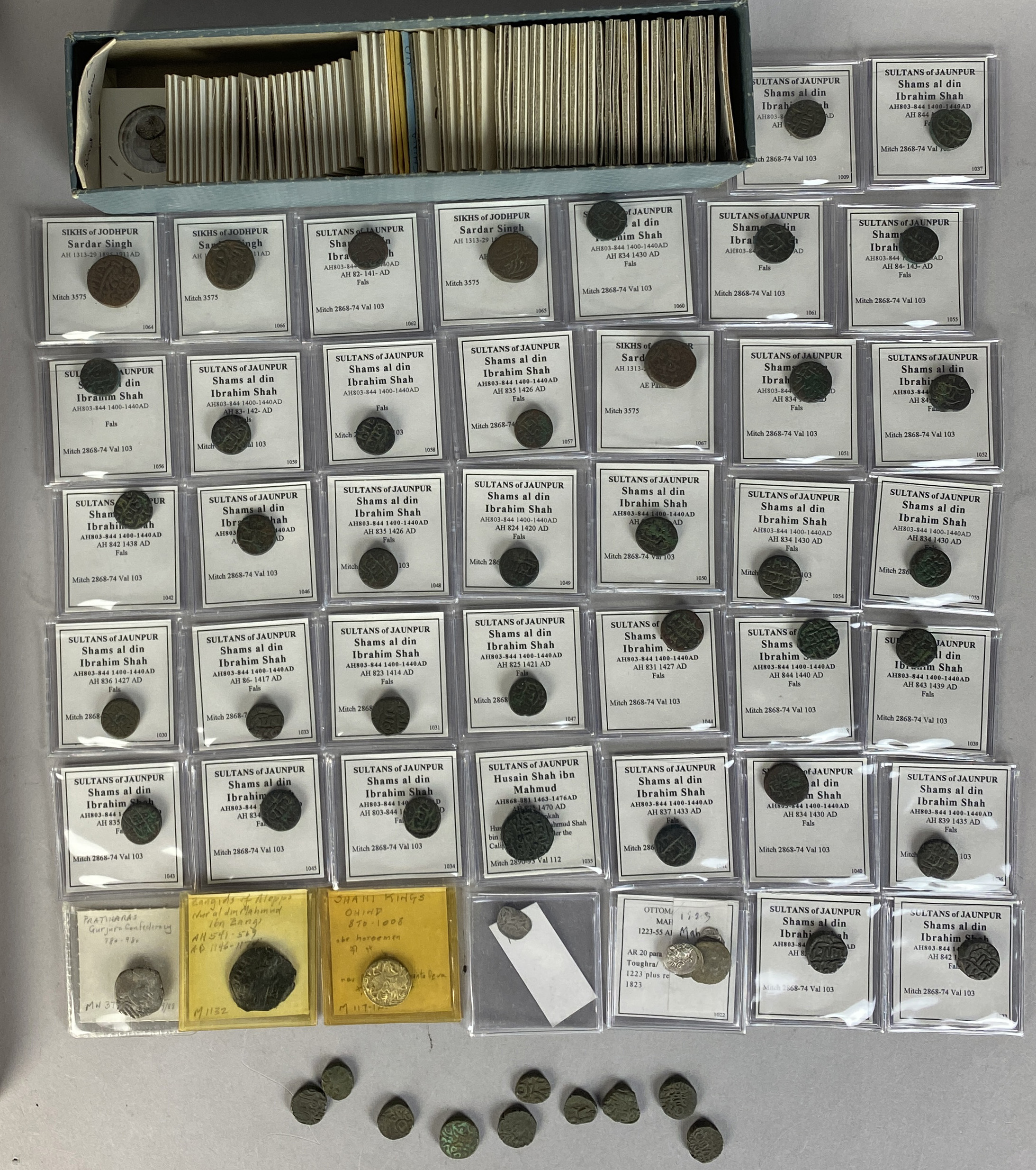 WORLD. India. Lot of approximately one-hundred-forty (140) silver ...