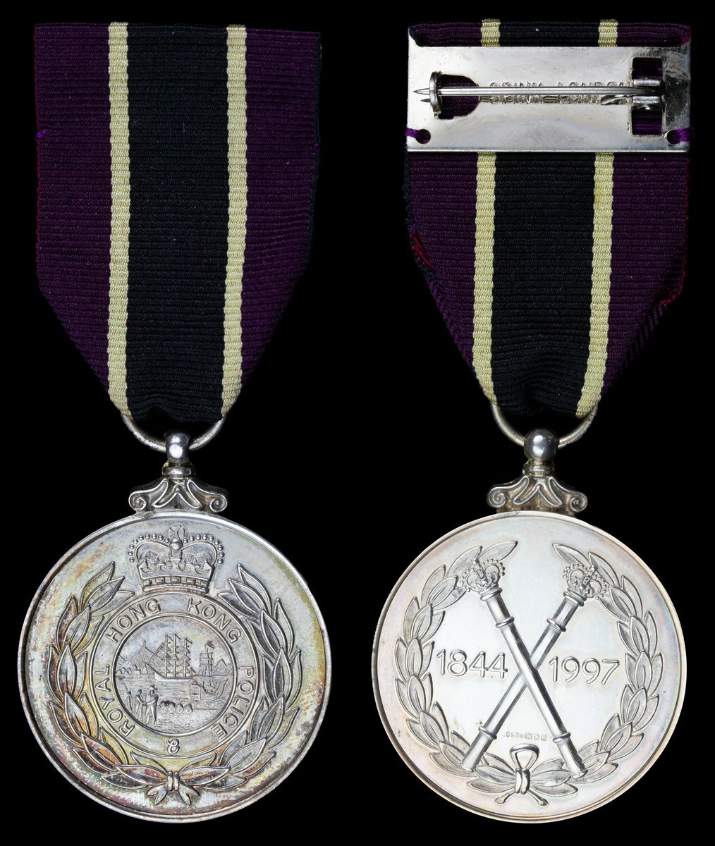 The Royal Hong Kong Police Medal awarded to Chief Inspector K. W ...