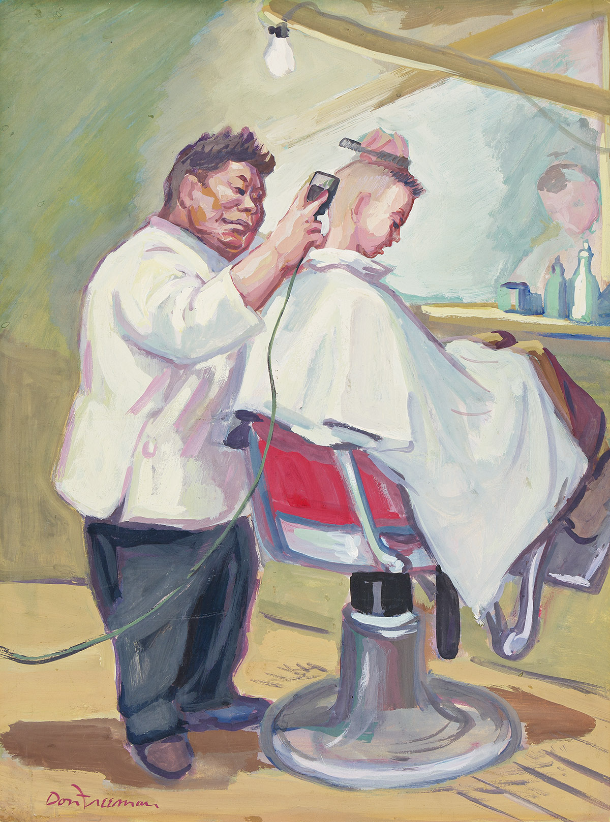 DON FREEMAN (1908 - 1978) The Barbershop. | Swann Galleries App